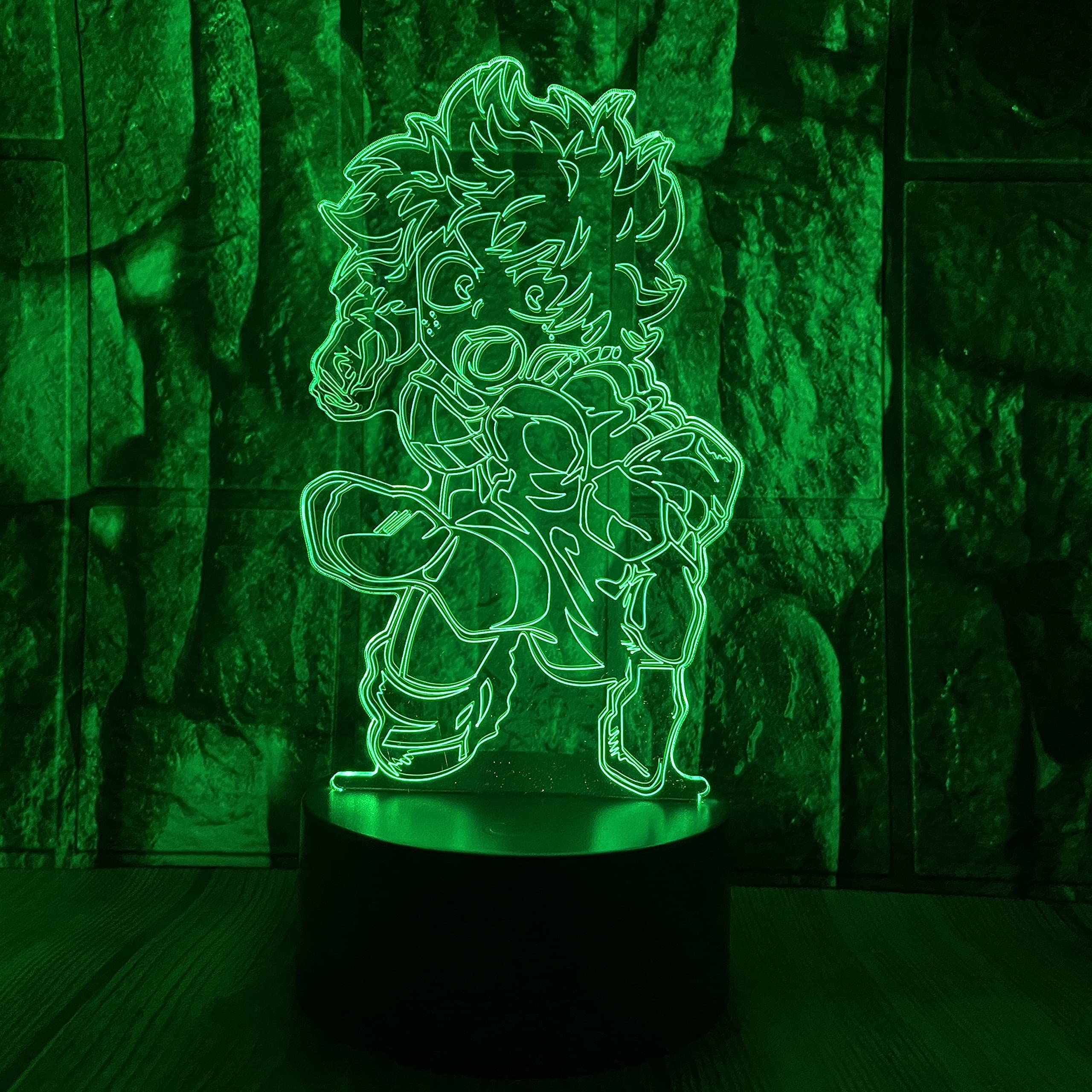 Cartoon My Hero Academia Deku Manga Midoriya Izuku Anime Figure 3D LED ...
