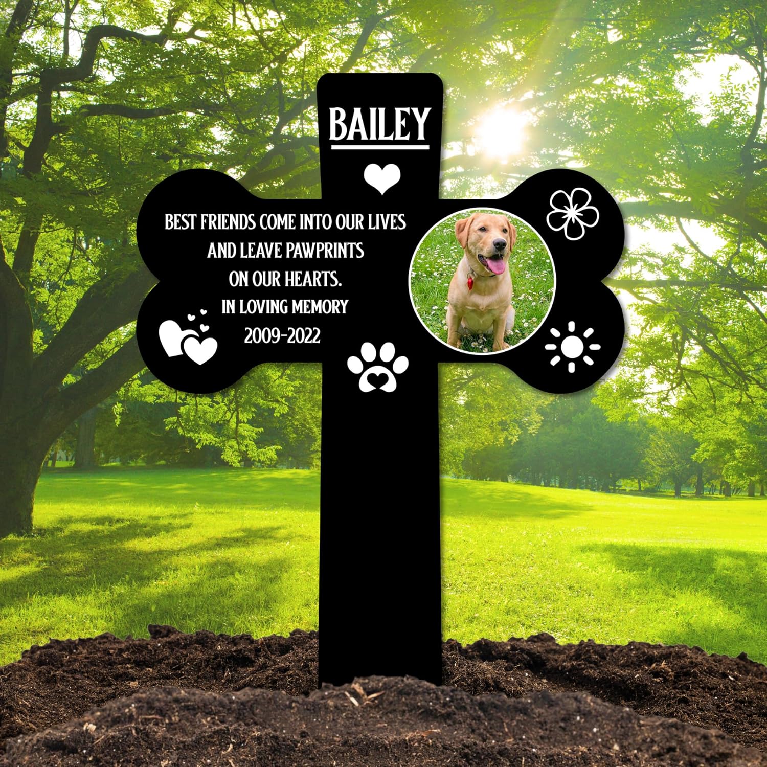Amazon.com: Personalized Hand on Hand Crosses for Pet Graves, Dog ...