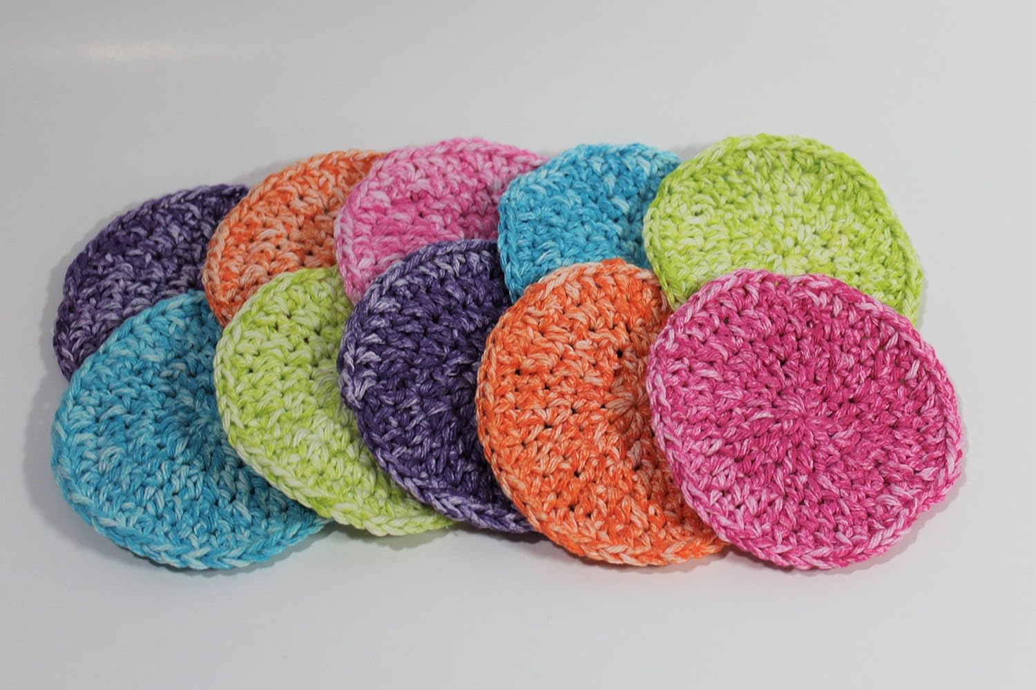Amazon.com: Handmade Crochet Makeup Remover Face Scrubbies (Set of 10 ...