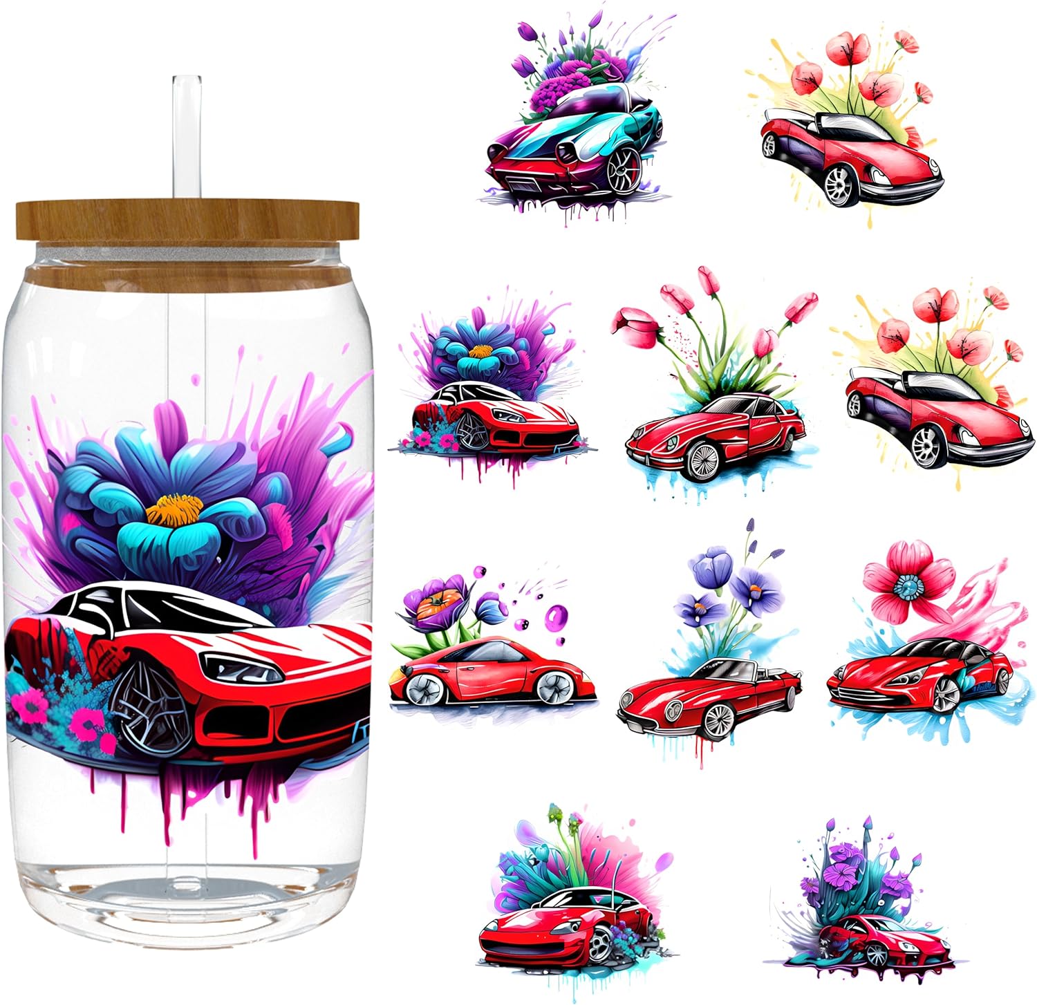 Amazon.com: 4 Sheets 16oz UV DTF Cup Wrap - Removable - DIY UV DTF ...