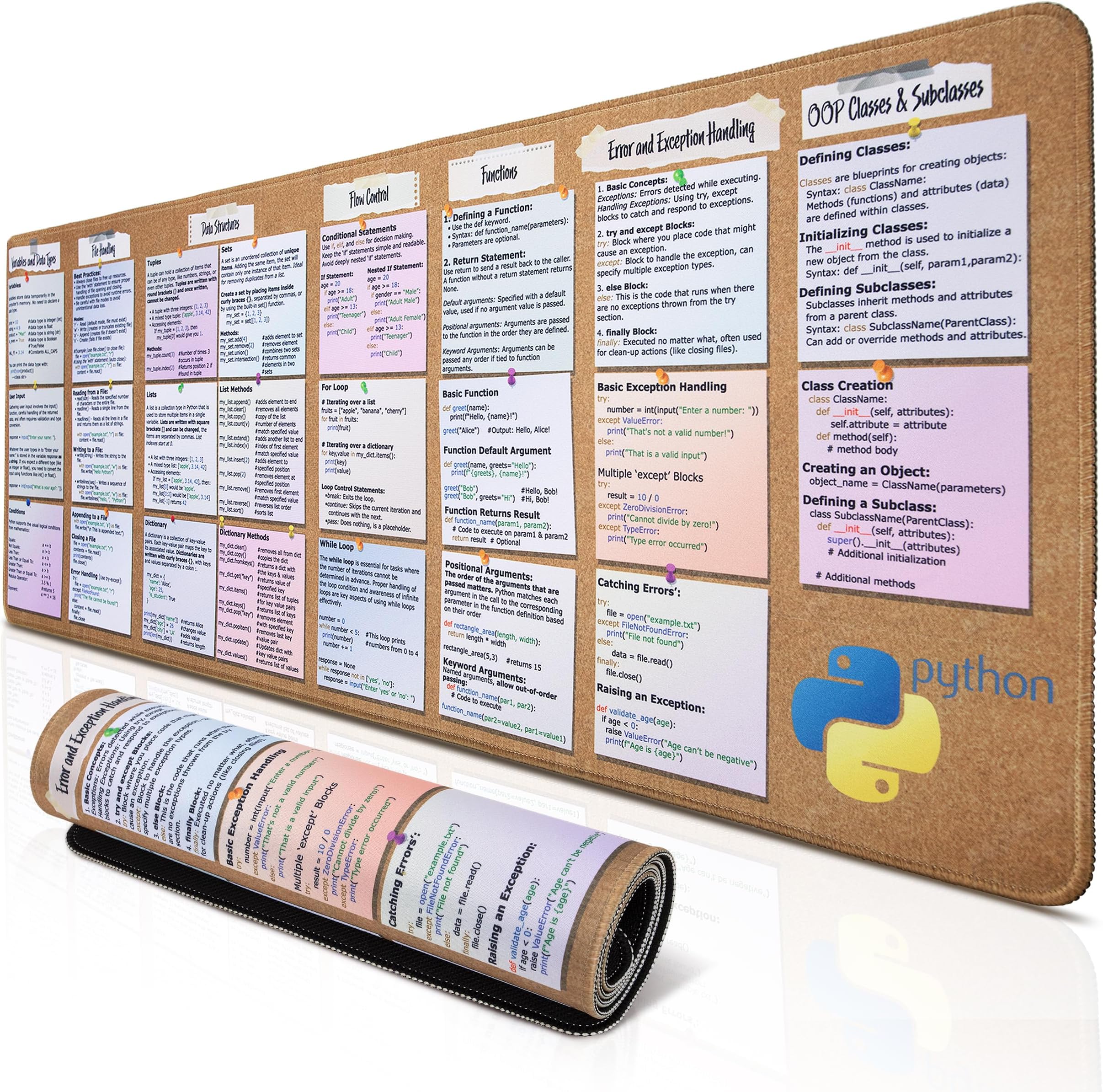 The Bored Robot Programming Reference Mat For Arduino Xl 8936