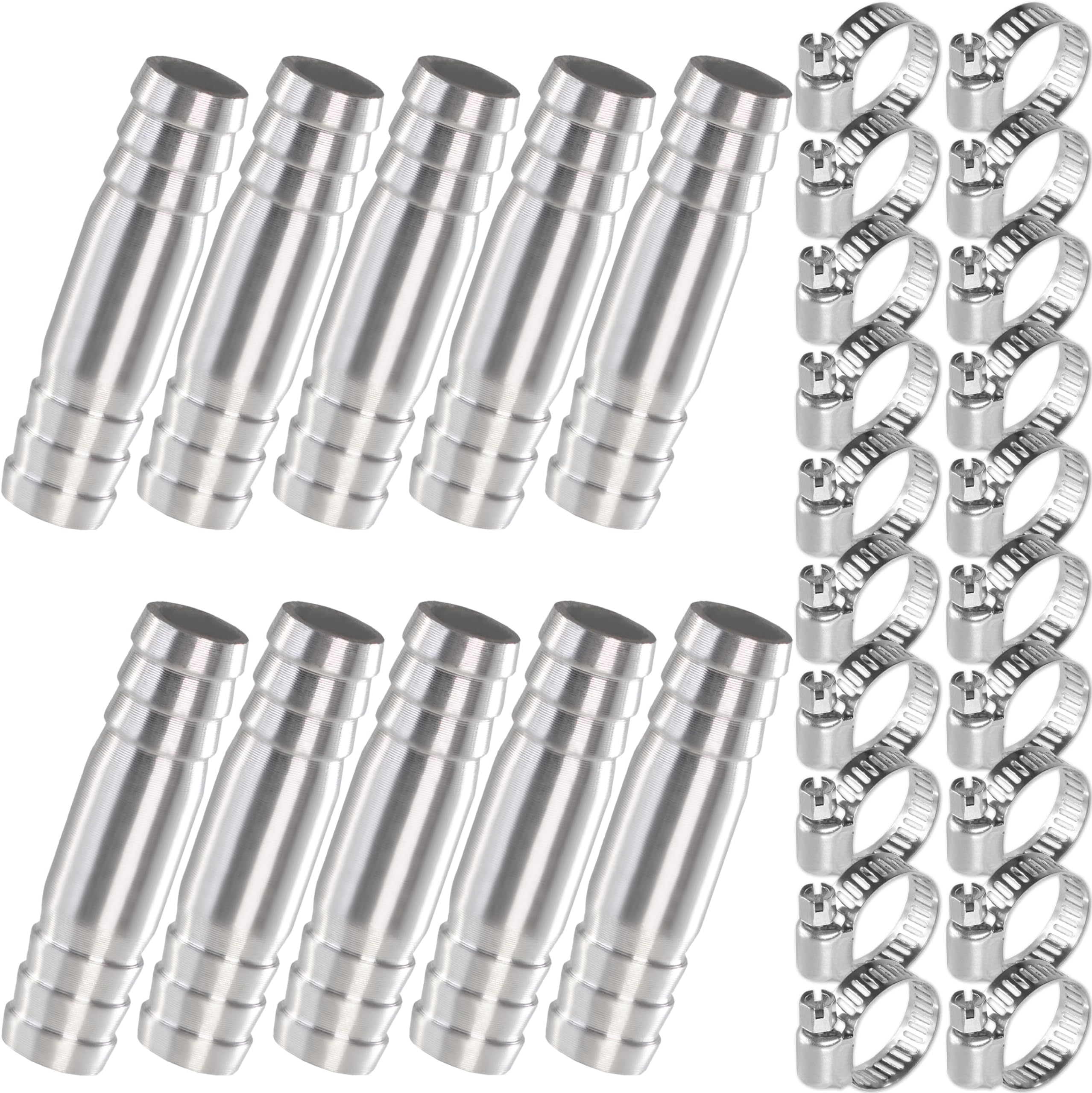 Amazon.com: Stainless Steel 1/2" to 1/2" Hose Barb Fittings Splicer ...