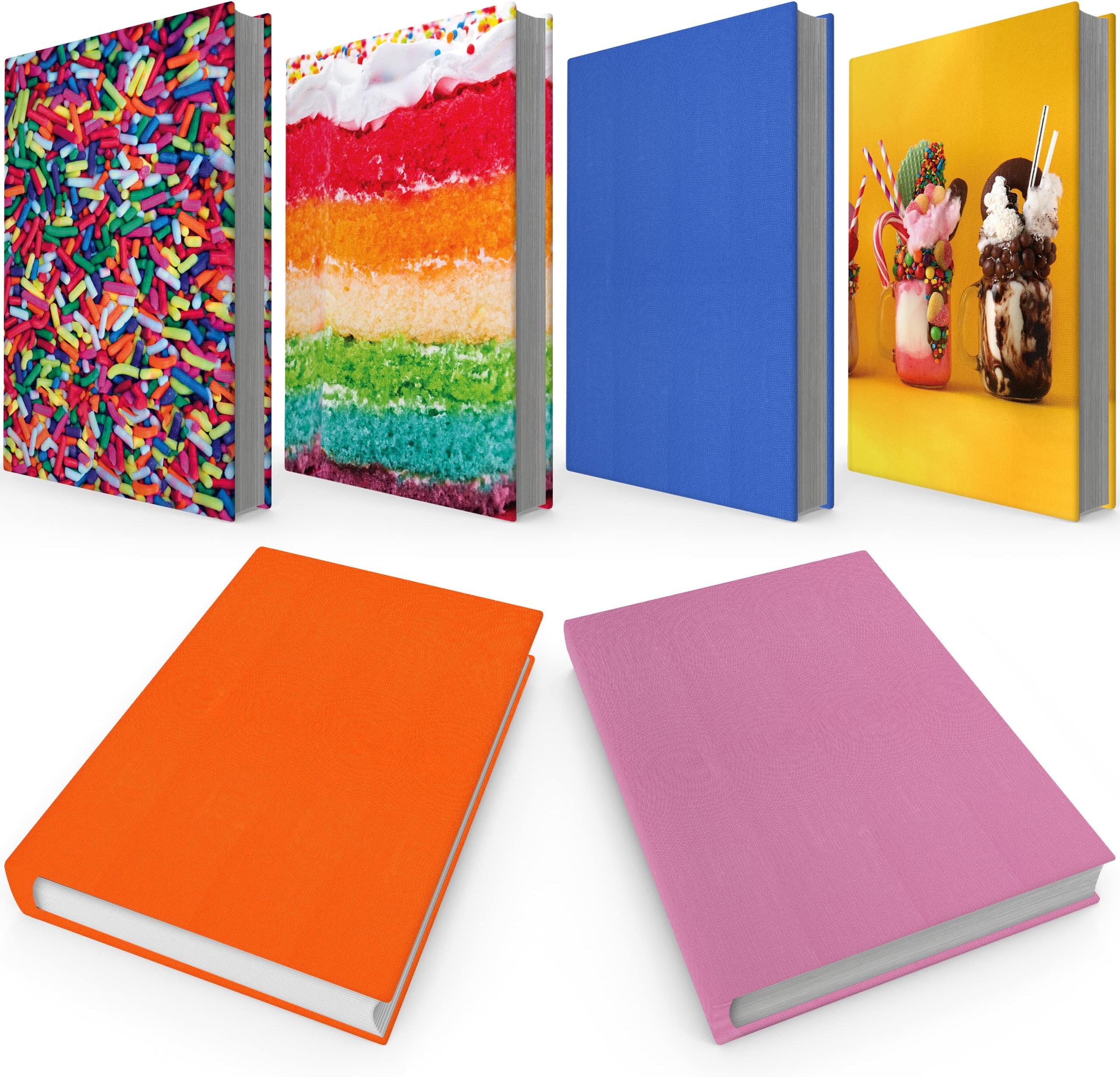 Amazon.com: Easy Apply Stretchable Book Cover 6 Pack. 3 Solid and 3 ...