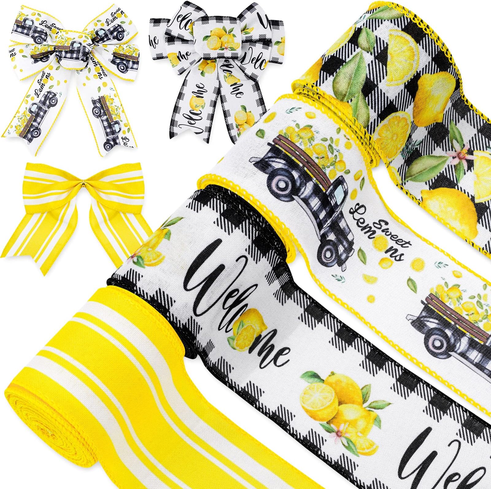 Amazon.com: AnyDesign Fall Plaids Wired Edge Ribbon 30 Yards Gingham ...