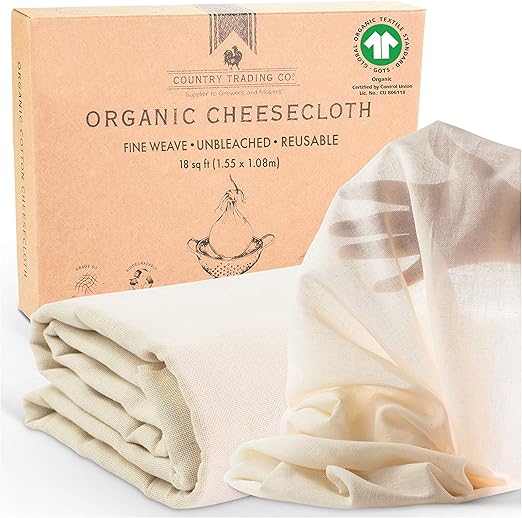 Muslin Cloths for Cooking, Certified Organic Cheese Cloths for ...