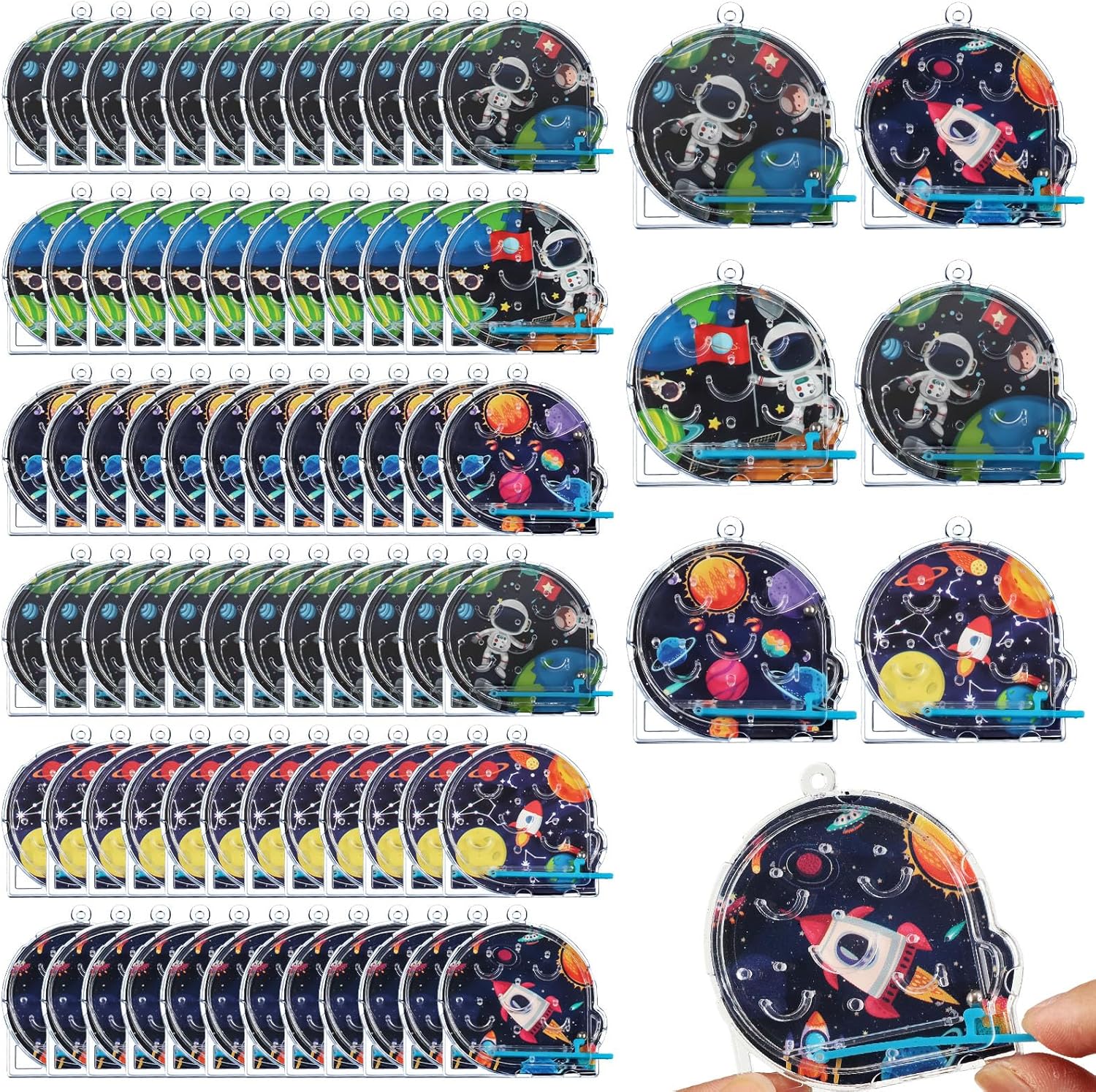 Amazon.com: Leyndo 72 Pack Space Themed Pinball Toys Mini Pinball ...