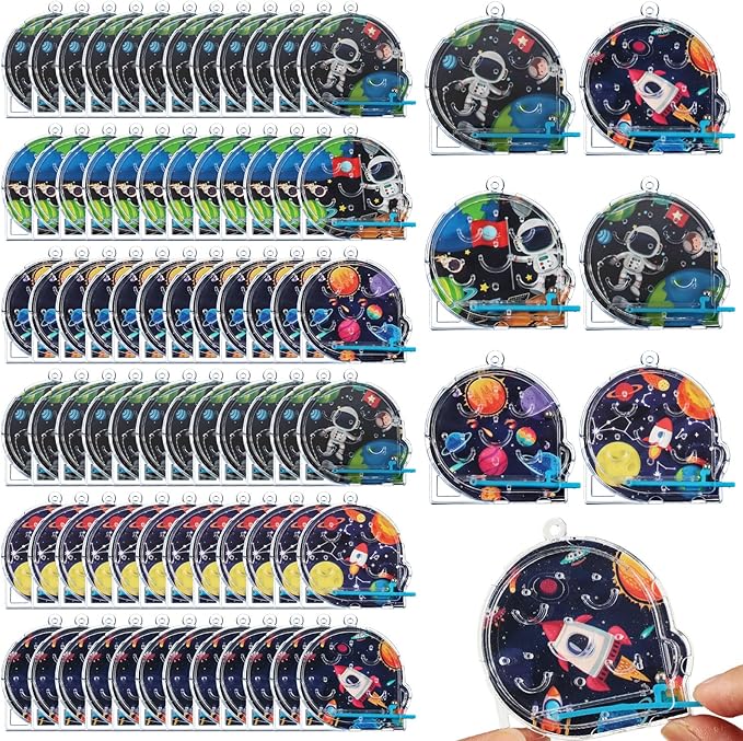 Amazon.com: Leyndo 72 Pack Space Themed Pinball Toys Mini Pinball ...