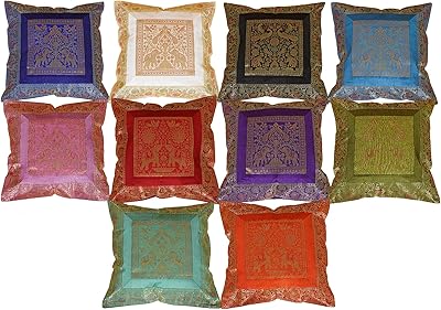 Amazon.com: Rajasthali Indian Set Of 10 16X16 Inch (41X41 Cm) Elephant ...