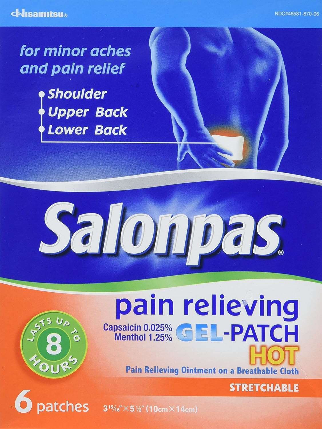 Amazon.com: Salonpas Pain Relieving Hot Gel-Patch, Pack of 3 (18 ...