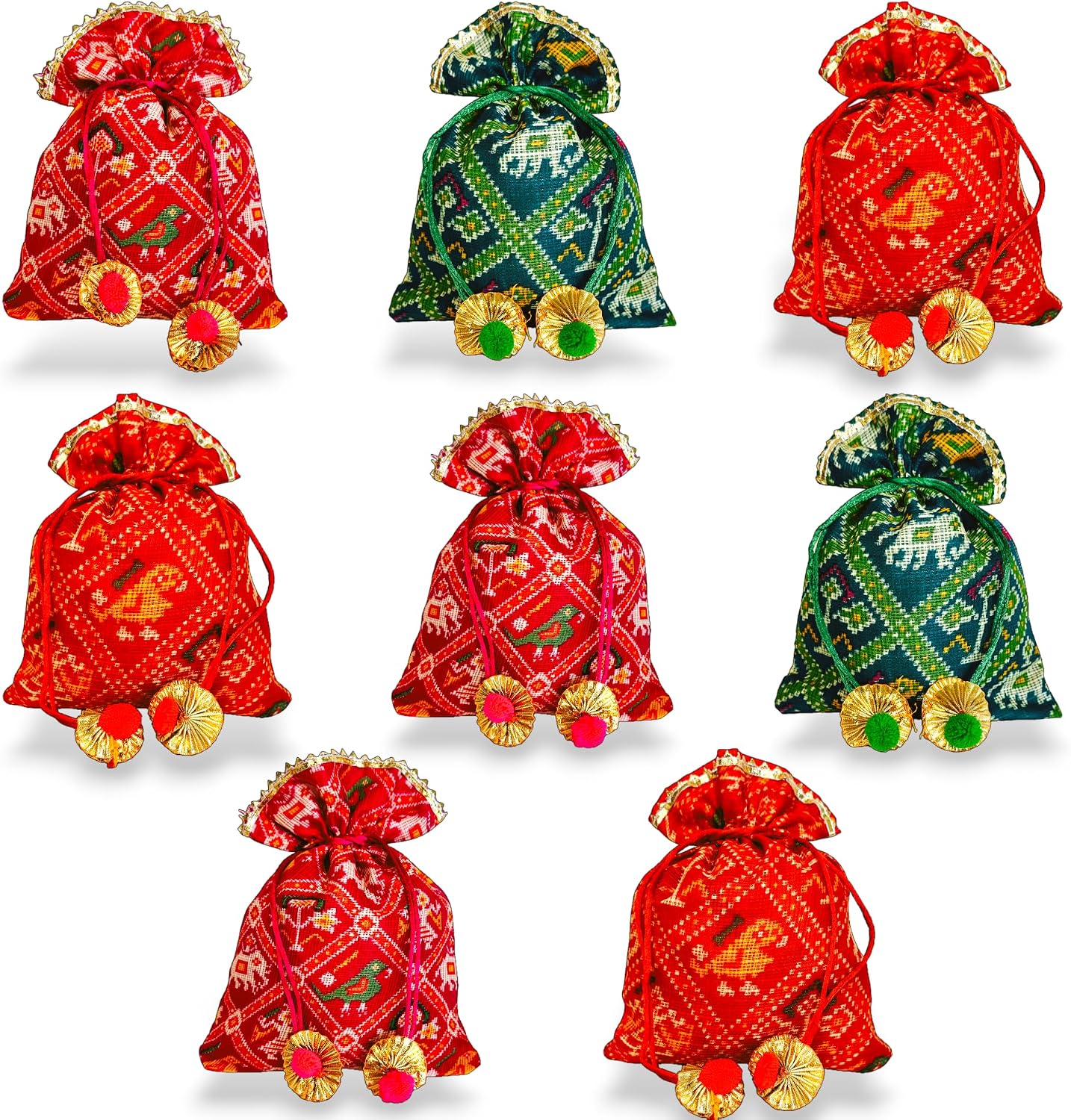 Amazon.com: RedOnyx 8-Pack Traditional indian gift bags, small cloth ...