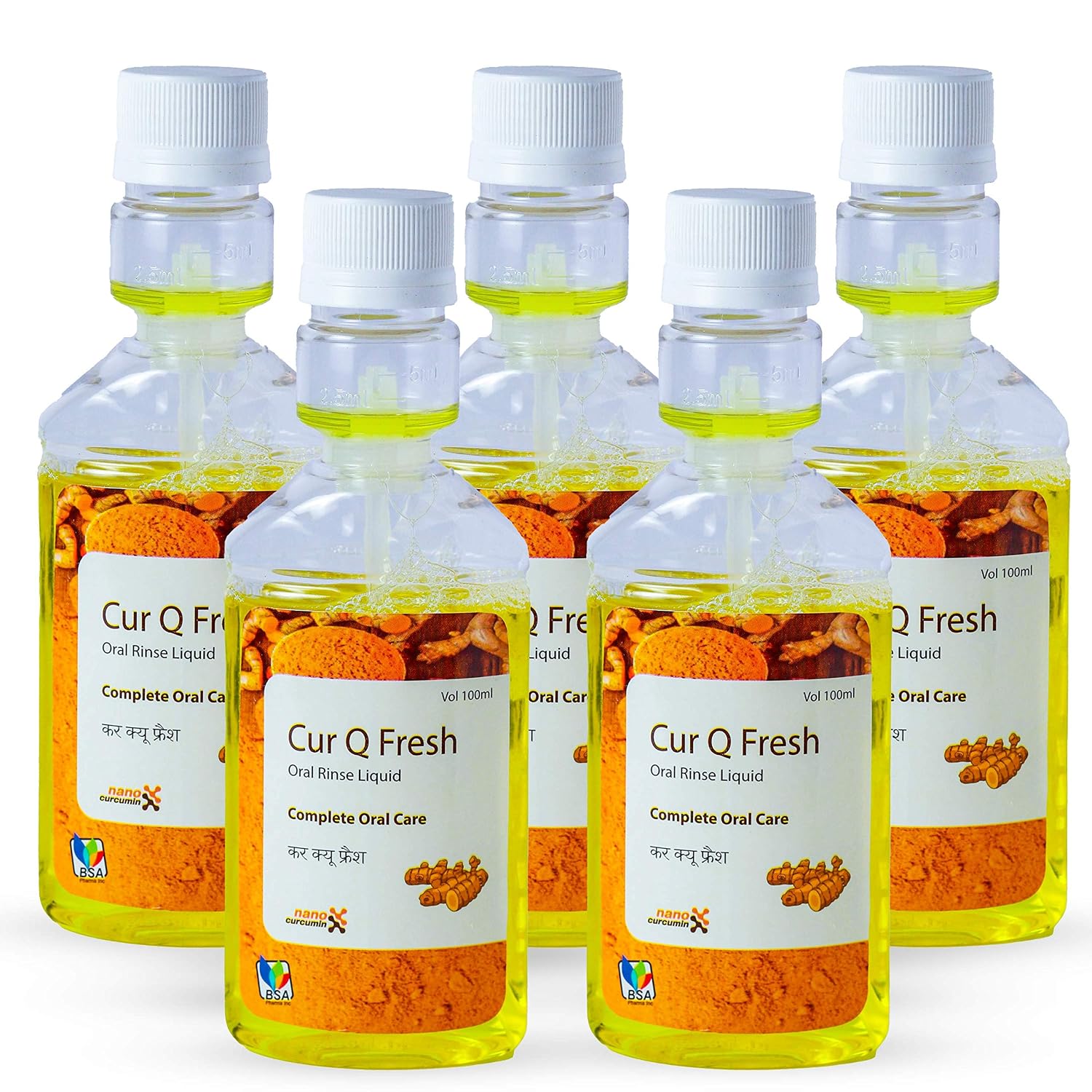 Buy BSA Pharma Cur-Q-Fresh Tulsi Curcumin Mint Herbal Mouth Wash (Pack ...