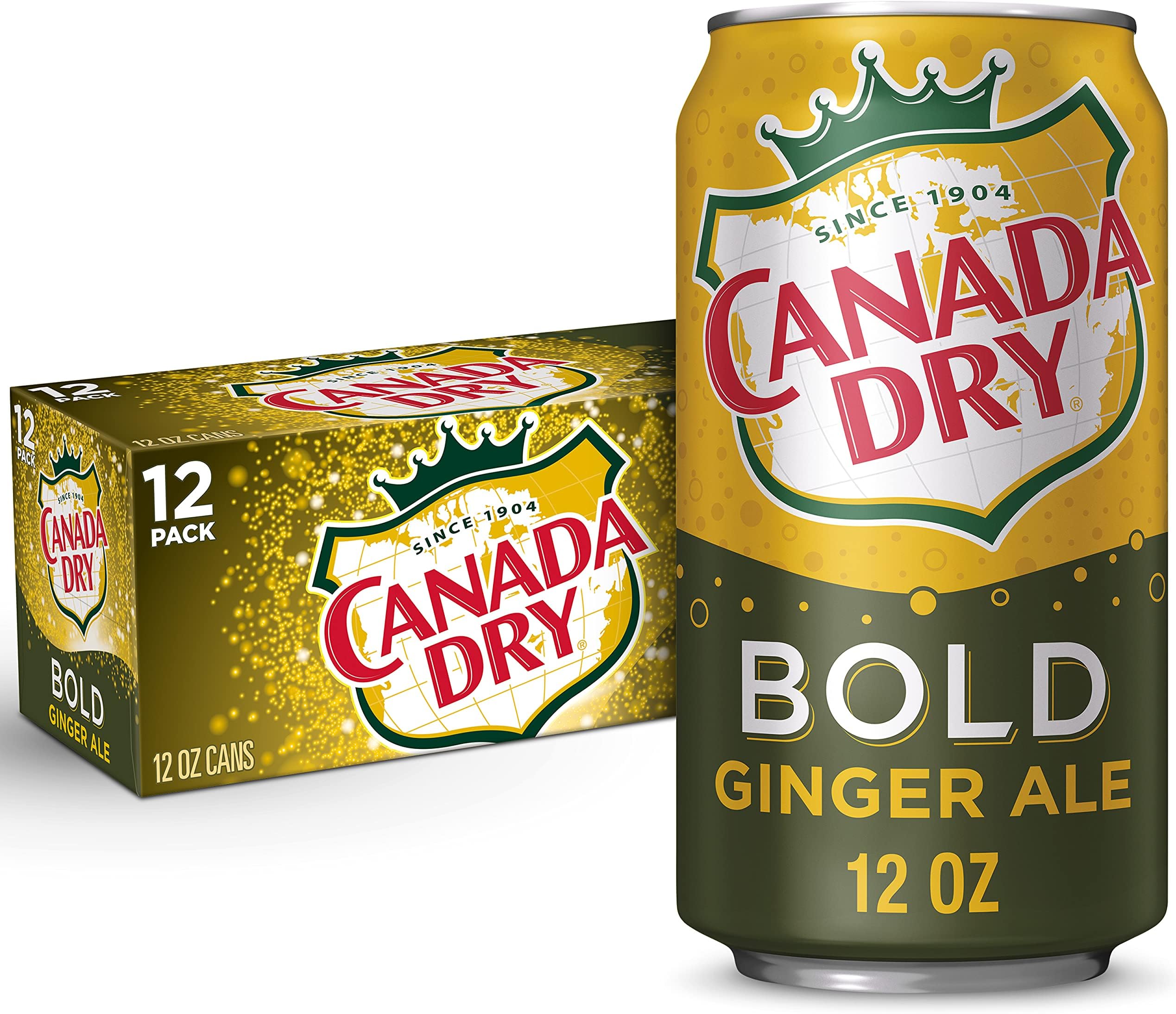 Amazon.com : Canada Dry Bold Ginger Ale, 12 Fluid Ounce Cans, Pack of ...