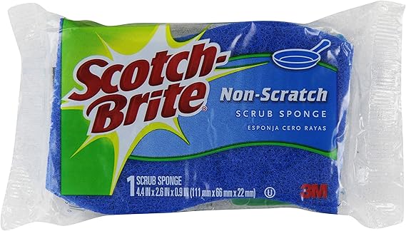 Amazon.com: Scotch-Brite 3M Non-Scratch Scrub Sponges - 18-Count ...