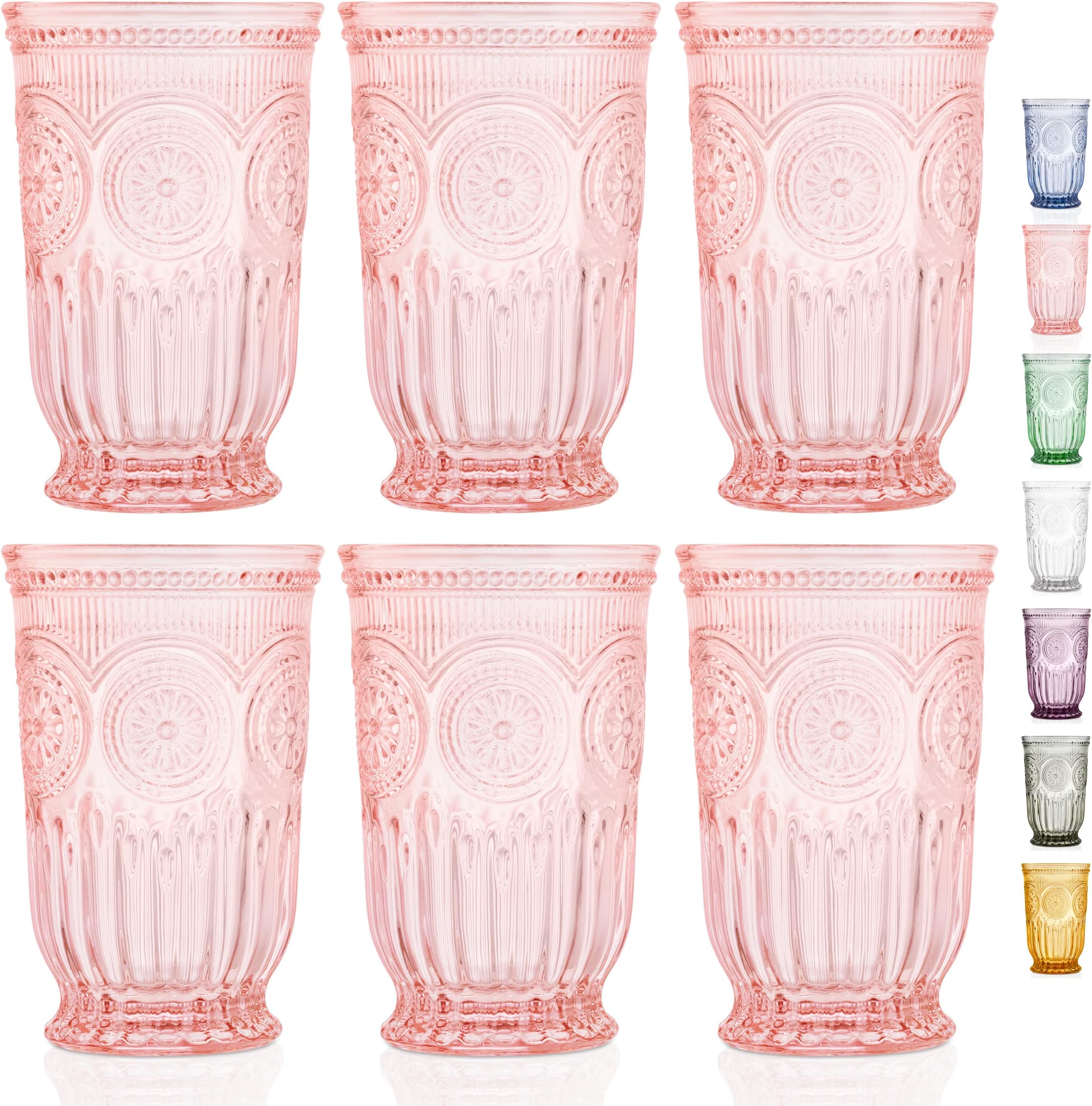 Amazon.com | Godinger Highball Drinking Glasses, Tall Glass Cups ...