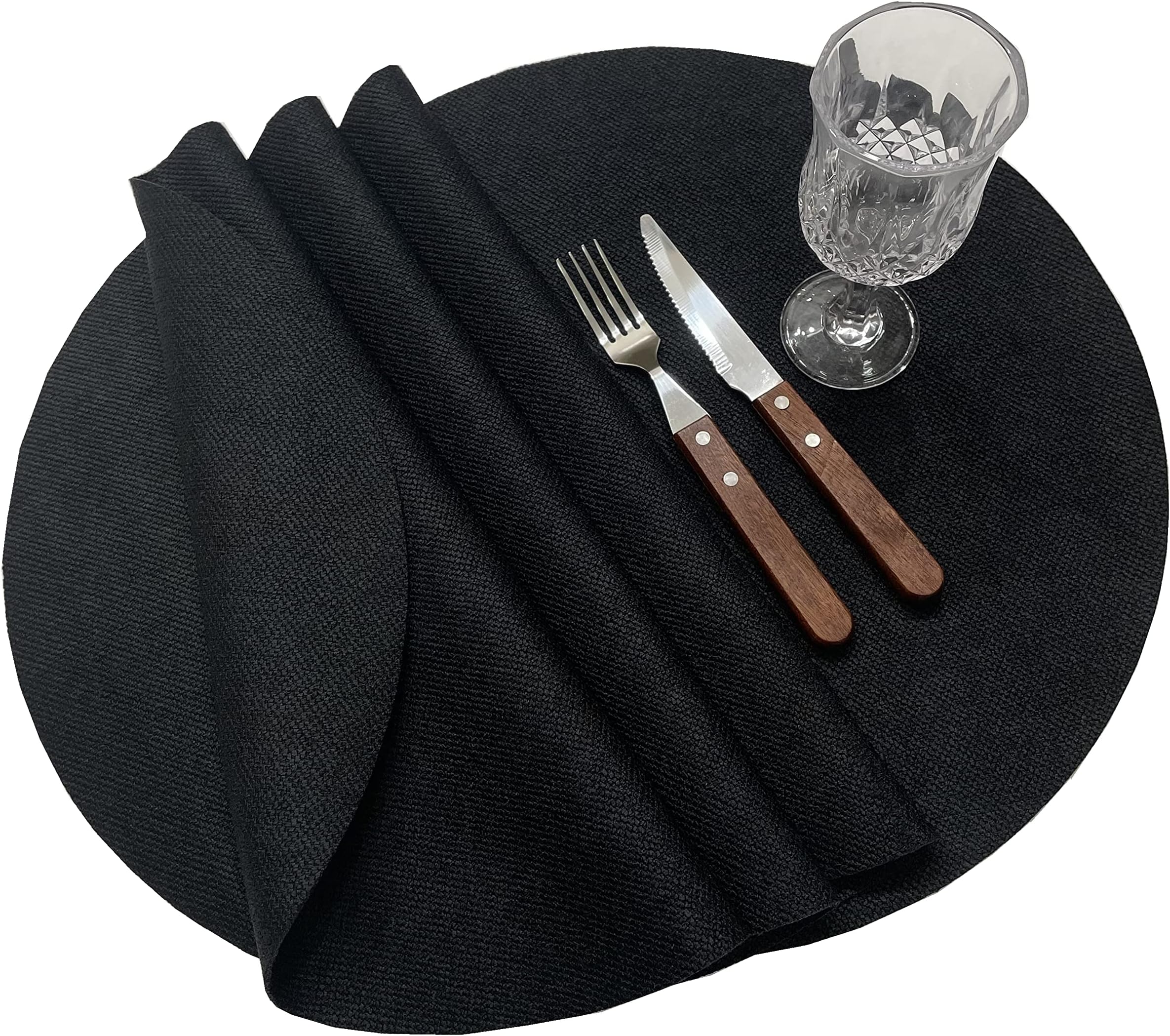 Amazon.com: FAVE Faux Leather Placemats Round Placemats Set of 2 Heat ...