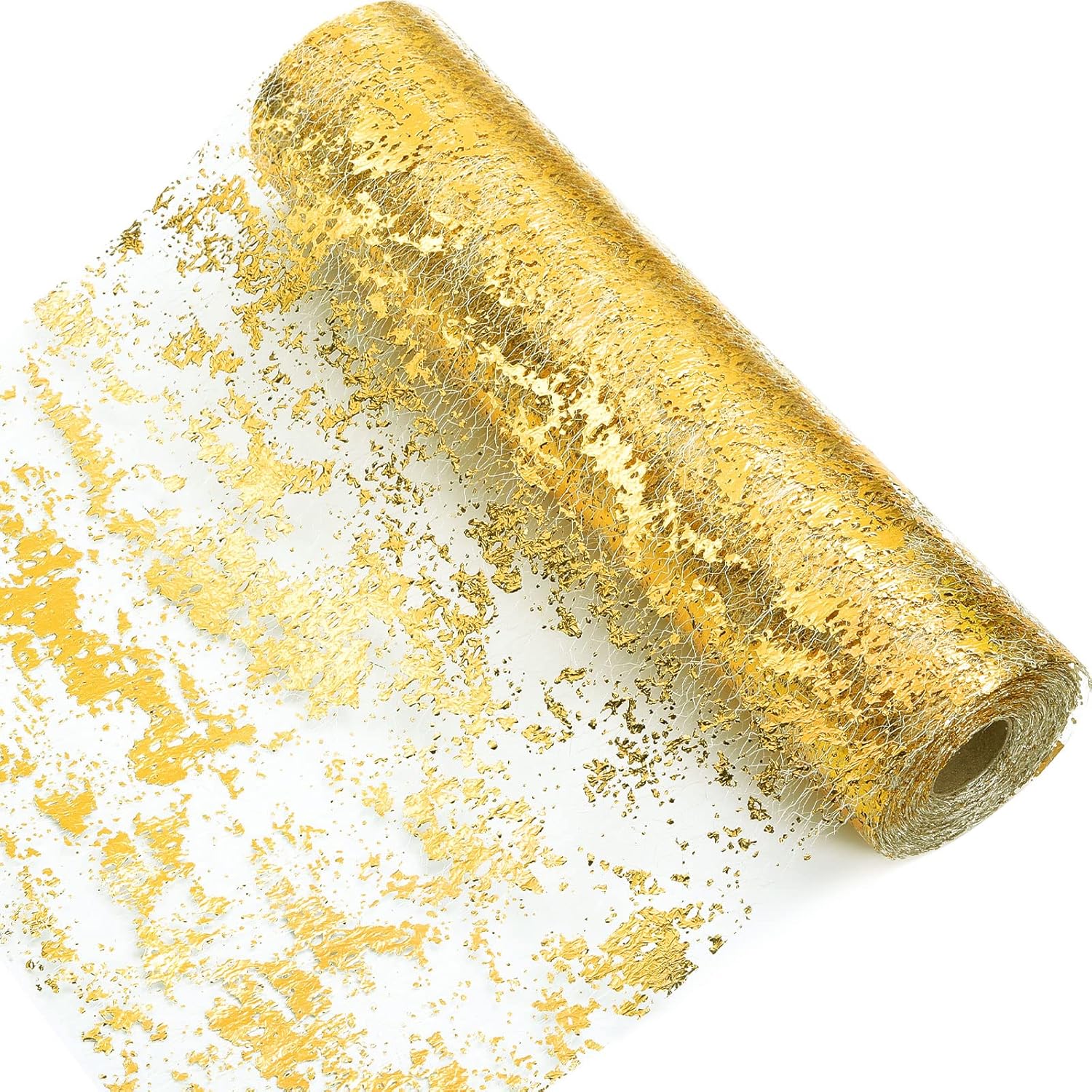 Metallic Gold Thin Table Runner Roll 11 Inch x 65 Feet Glitter Gold ...
