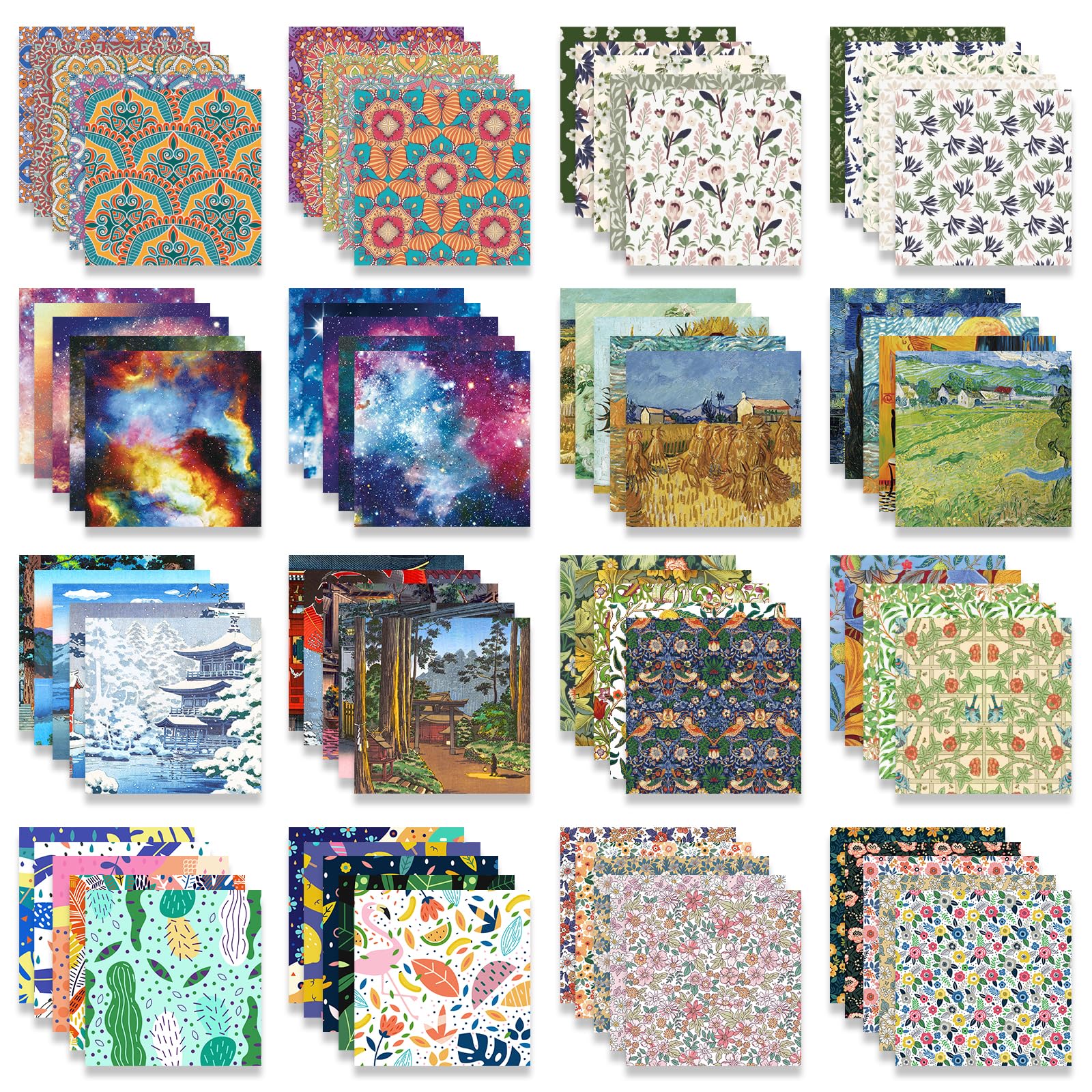 Snapklik.com : 12 Pack/Sets Origami Paper Kit Double Sided 6 Inch ...