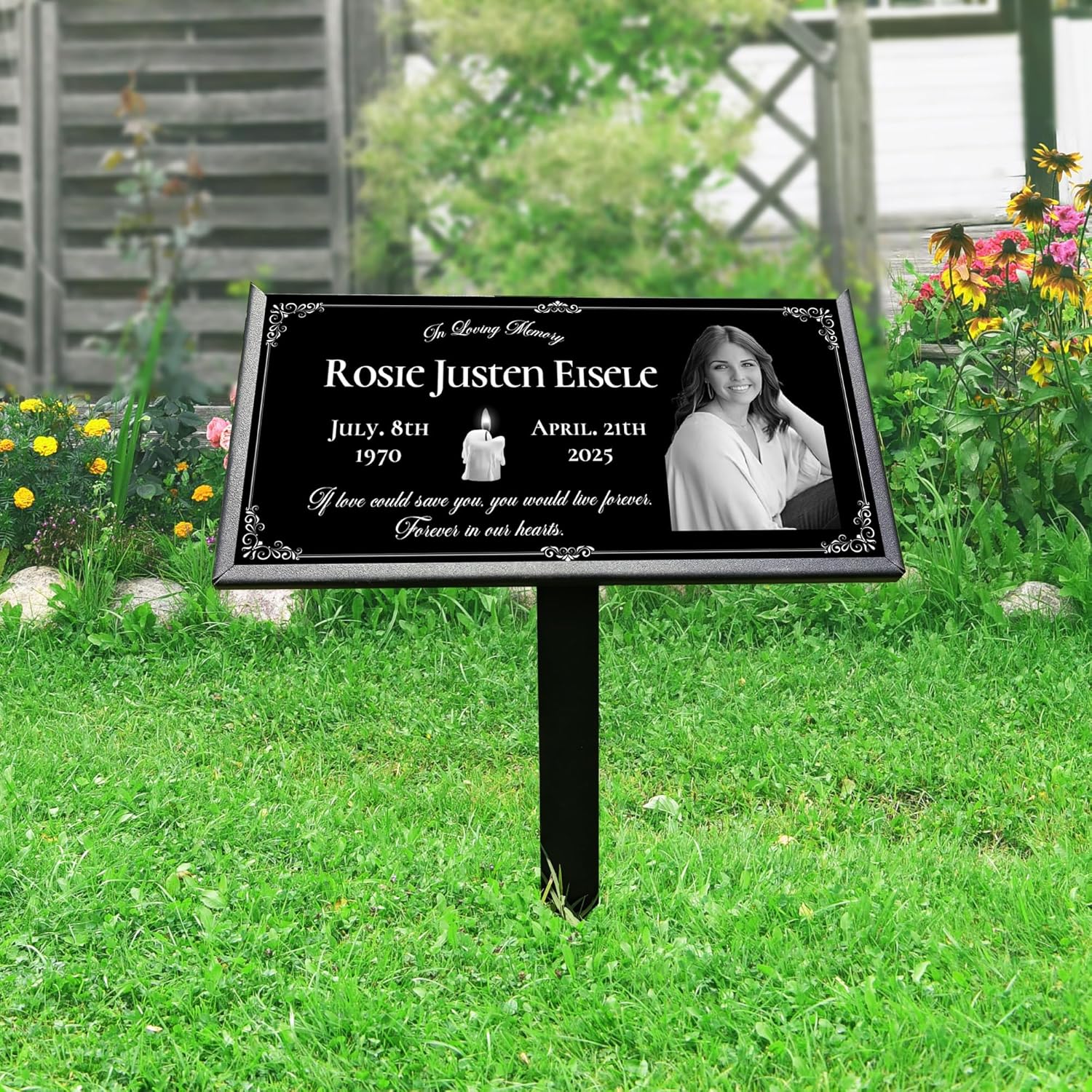 Amazon.com : Personalized Human Memorial Stones, Grave Markers for ...