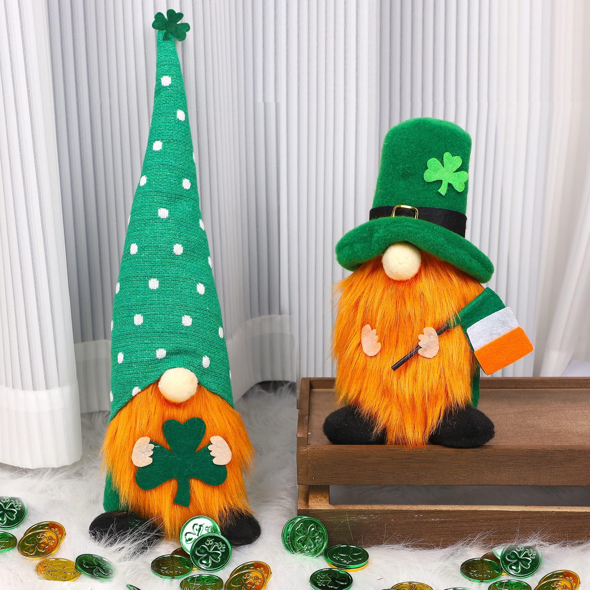 Amazon.com: NIDUYONG St Patricks Day Gnomes Plush Elf Decorations ...