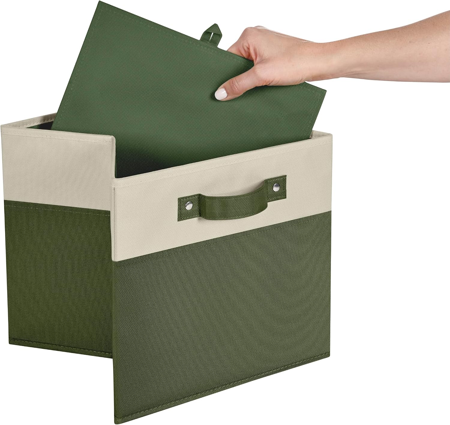 RiverRidge Niños 2pc 10.5in Dos Tonos Plegable Bin Bin Set – Oliva ...
