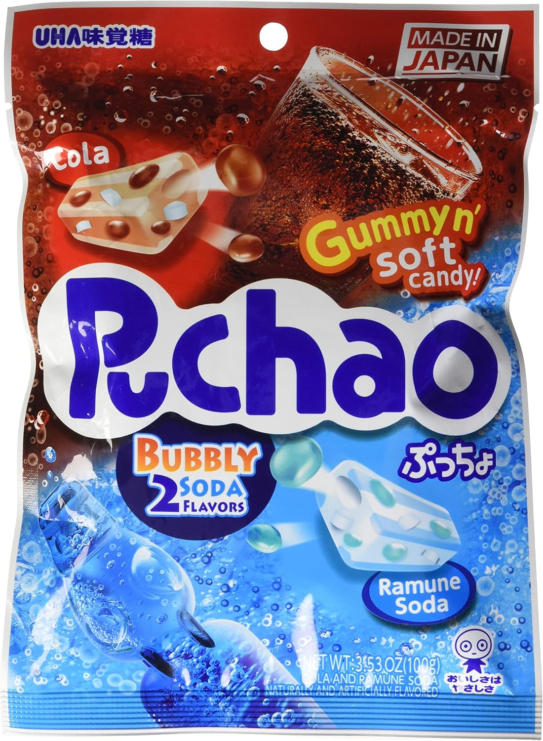 Puchao Japanese Gummy and Soft Candy, Cola & Soda Bag, 100g : Amazon.ca ...