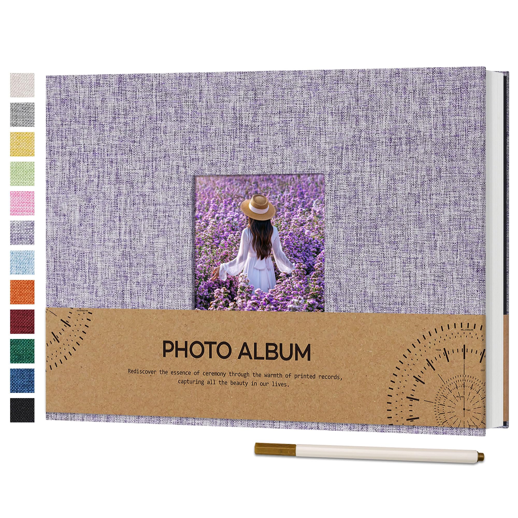 Vienrose Fotoalbum Selbstklebend Einkleben 10x15 Klein Leinen Photo ...