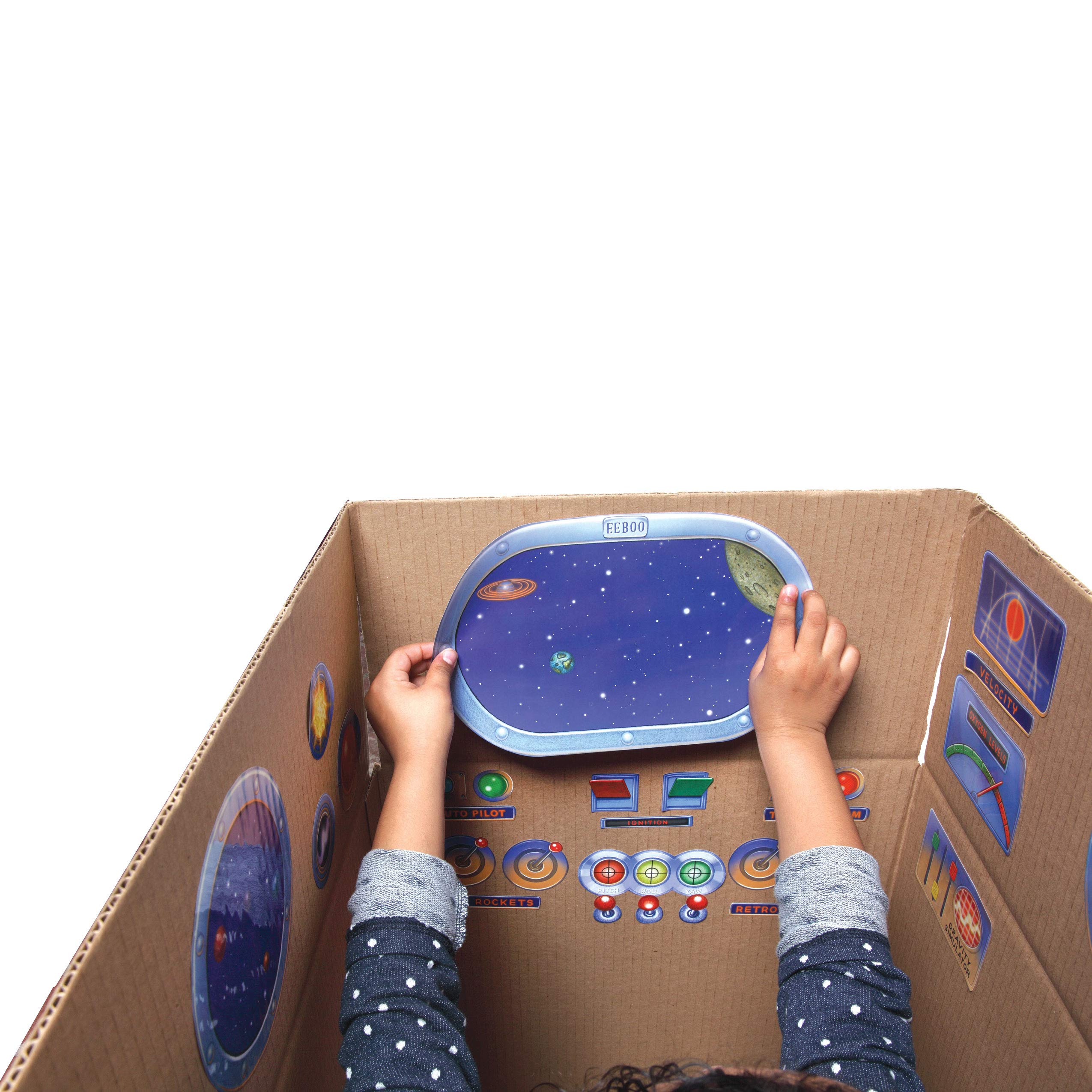 Snapklik.com : Pretend Play, Spaceship Reusable Stickers, Includes 4 ...