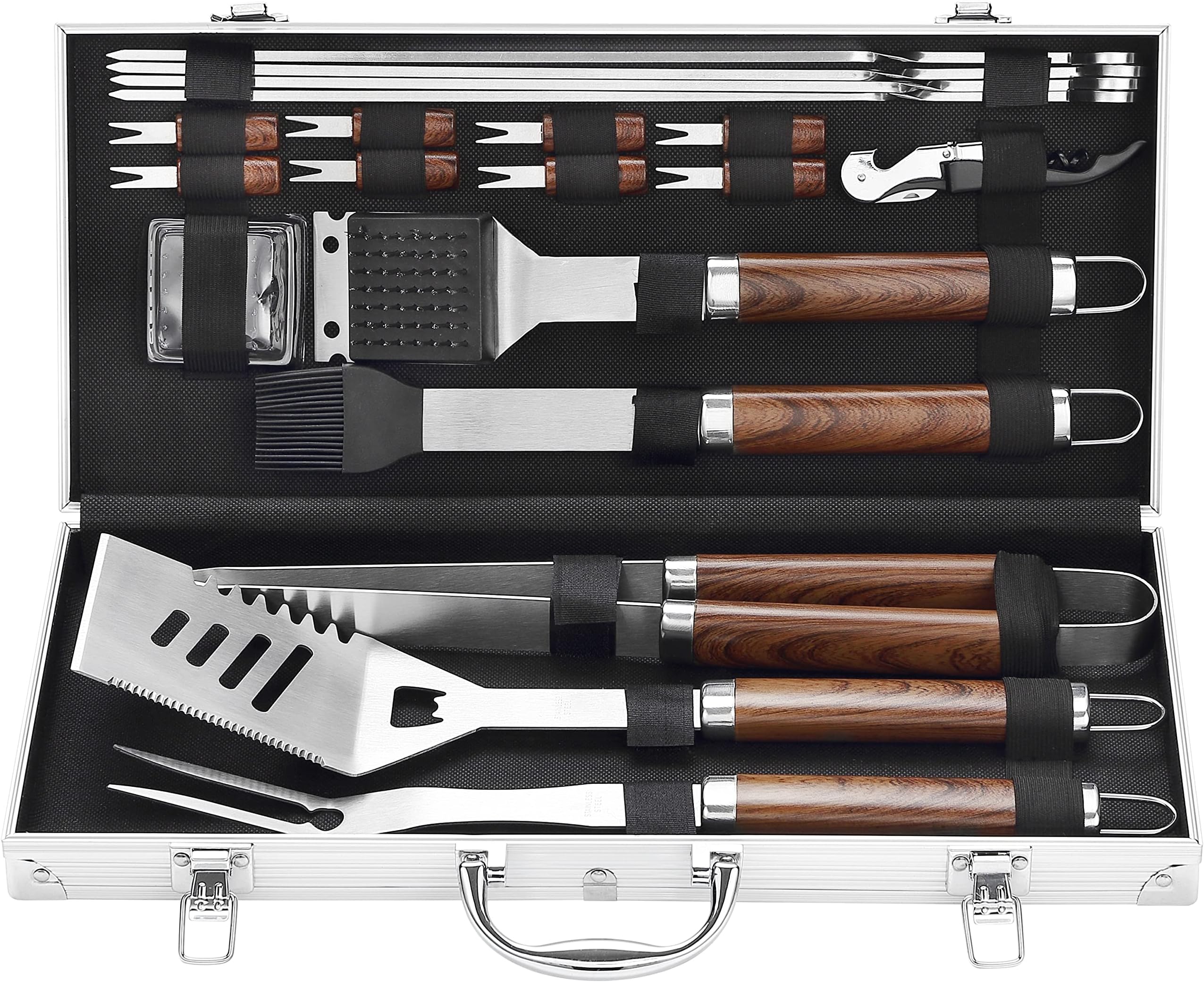 Amazon.com : Mr. Bar-B-Q 18-Piece Tool set with Case : Barbecue Tool ...