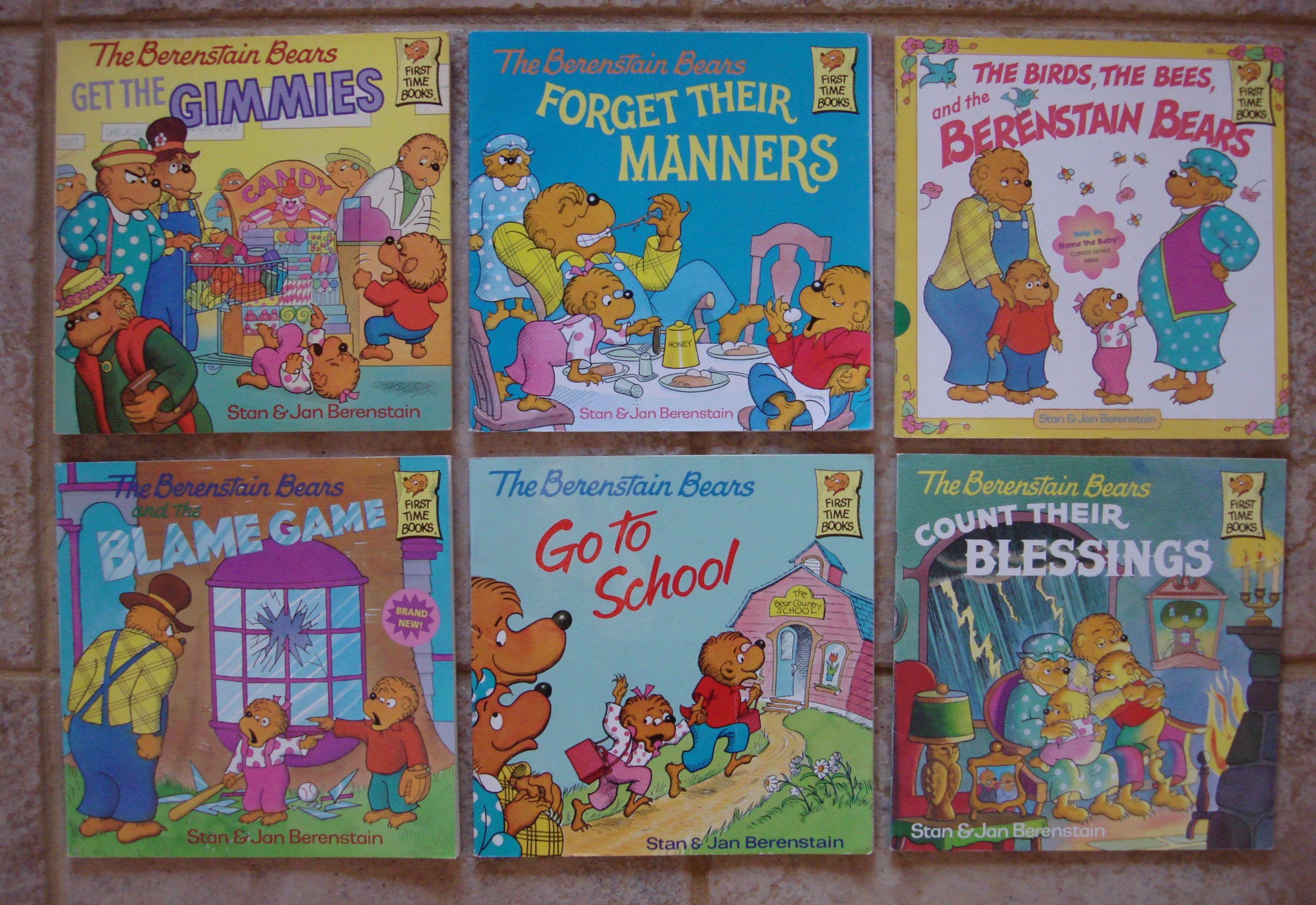 Set of 6 Berenstain Bears First Time Picture Books: Stan & Jan ...