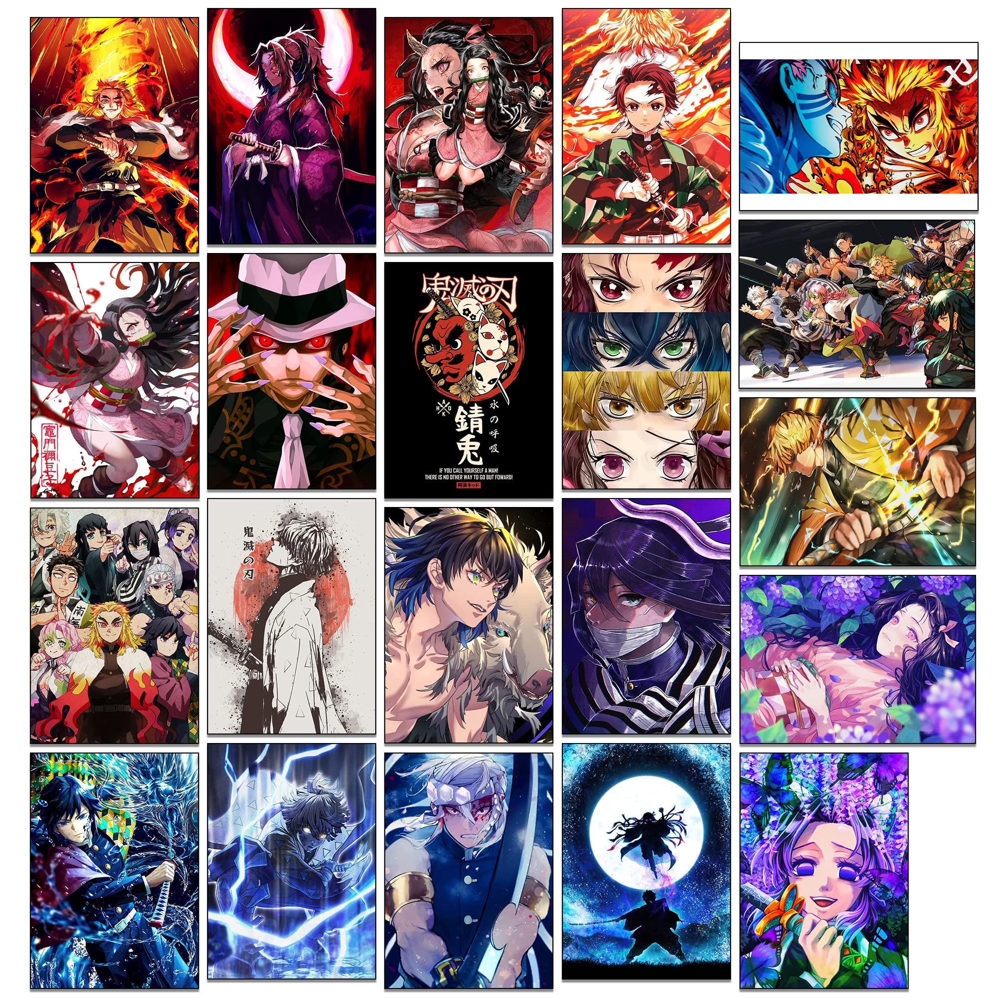 Elaaj Demon Slayer Posters Anime Wall Posters Pack Of 21 | Desertcart KSA