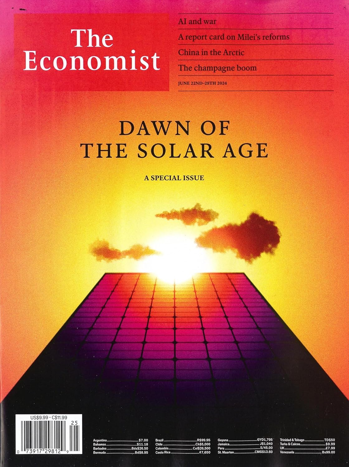 The Economist Magazine (June 22-28, 2024 Issue) Dawn of the Solar Age ...