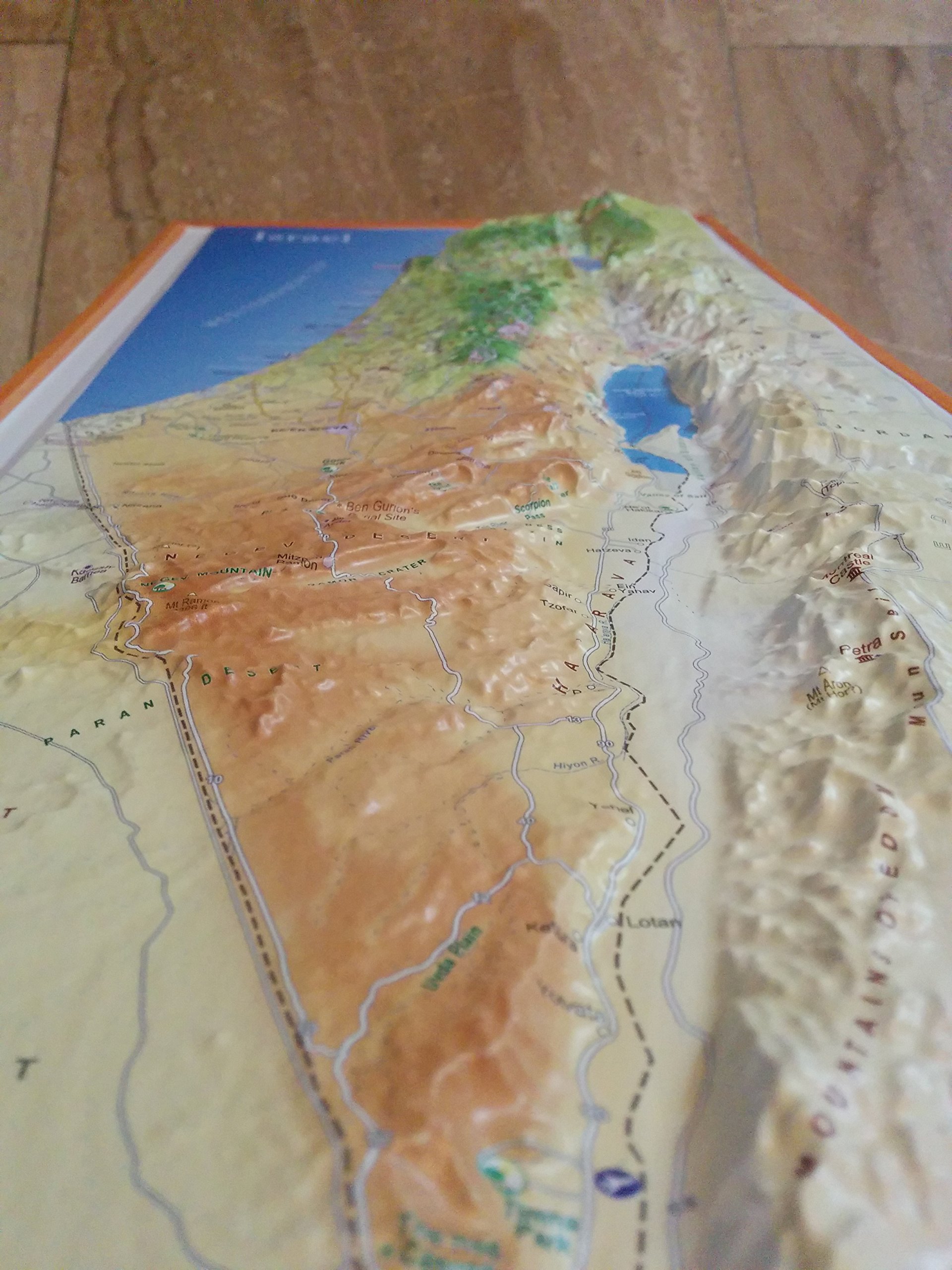 Snapklik.com : Raised Relief 3D Map Of Israel
