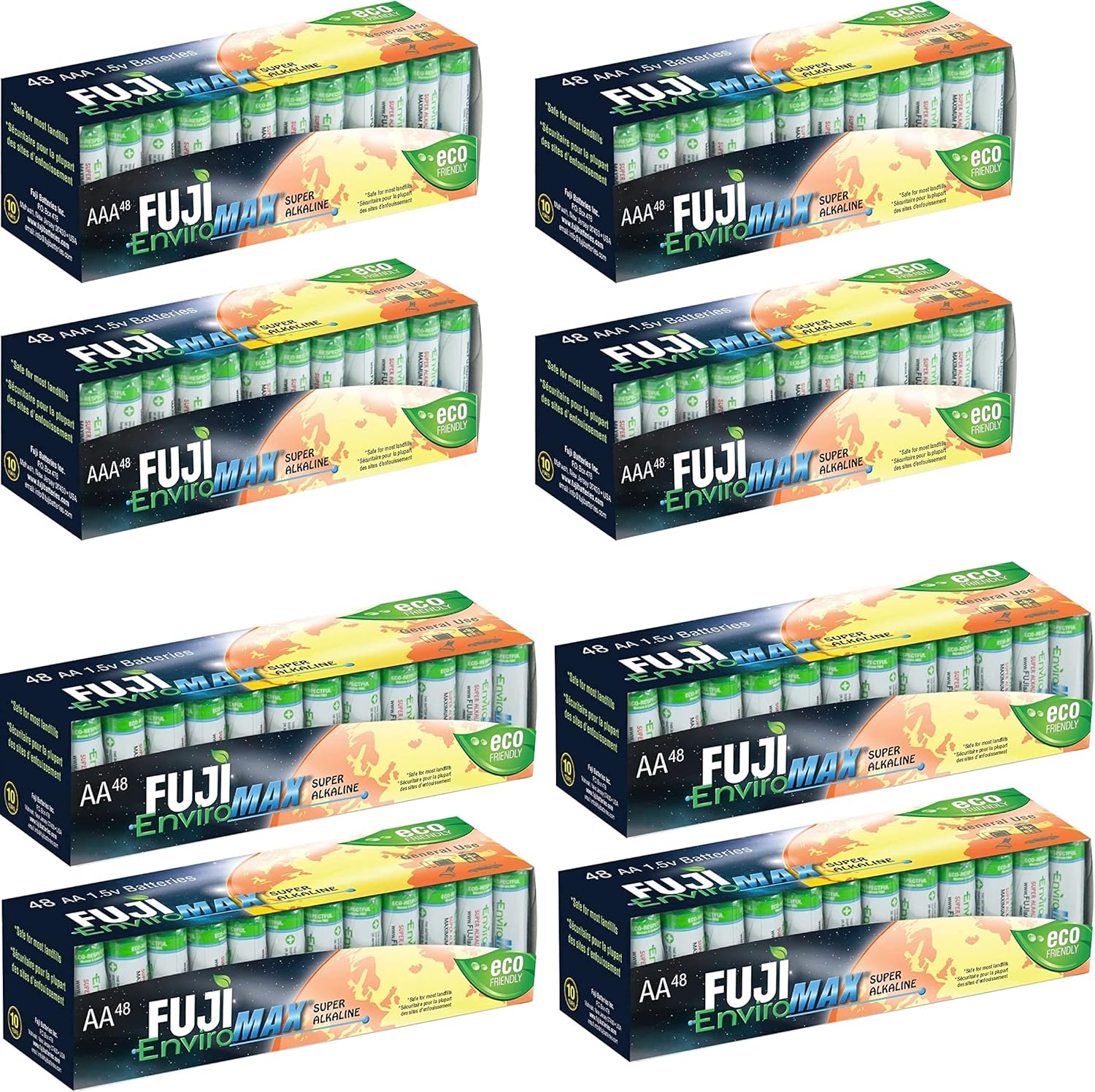 Amazon.com: Fuji Enviromax Super Alkaline AAA + AA Eco Friendly ...