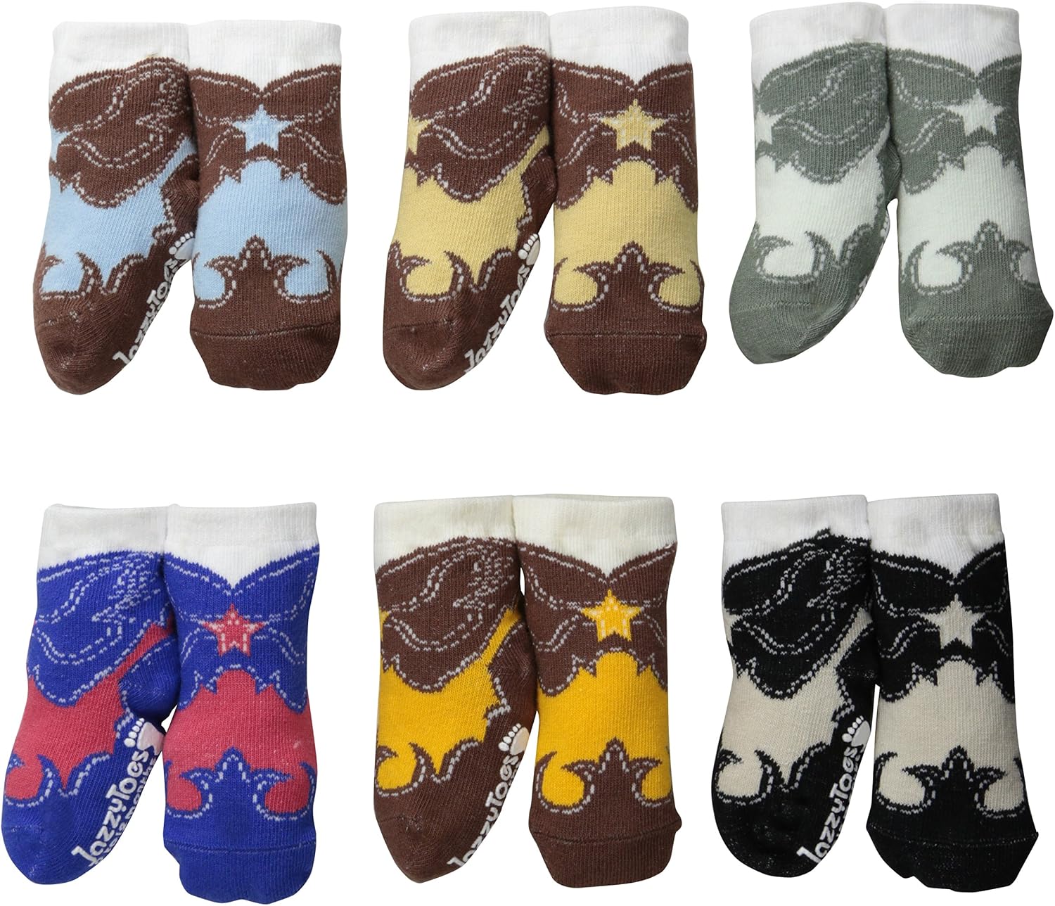 Amazon.com: JazzyToes Baby Socks Cowboy Boots - Boys, 0-12 Months ...