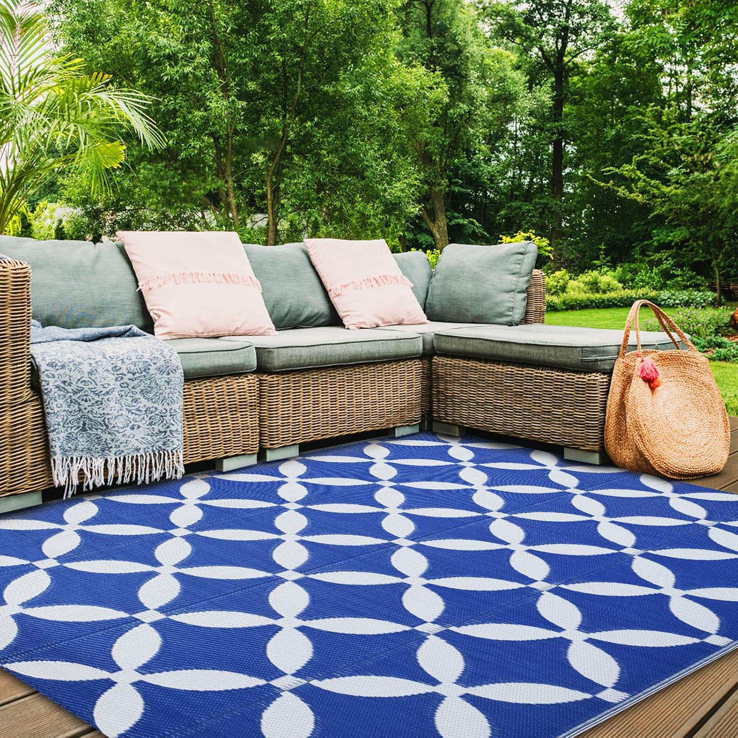 Amazon.com: Sun-Ray Skyline Breeze Outdoor Area Rug for Patio, Camping ...