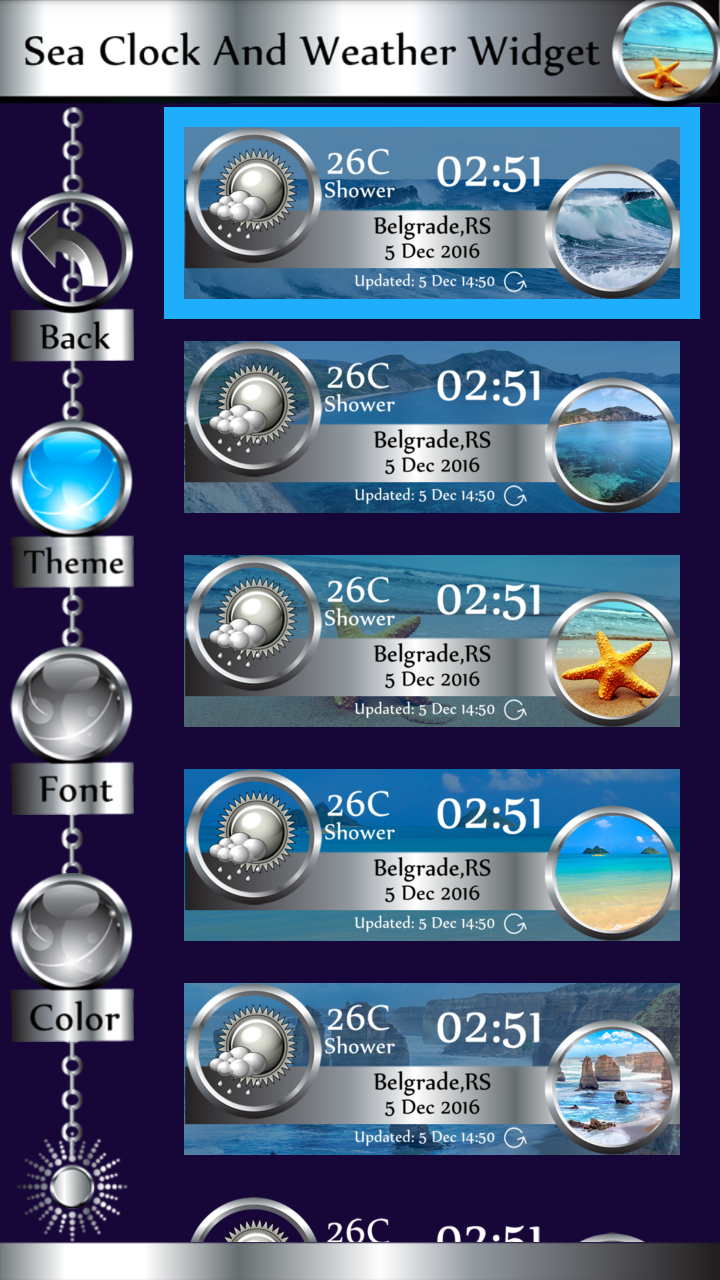 Sea Clock And Weather Widget - App on Amazon Appstore