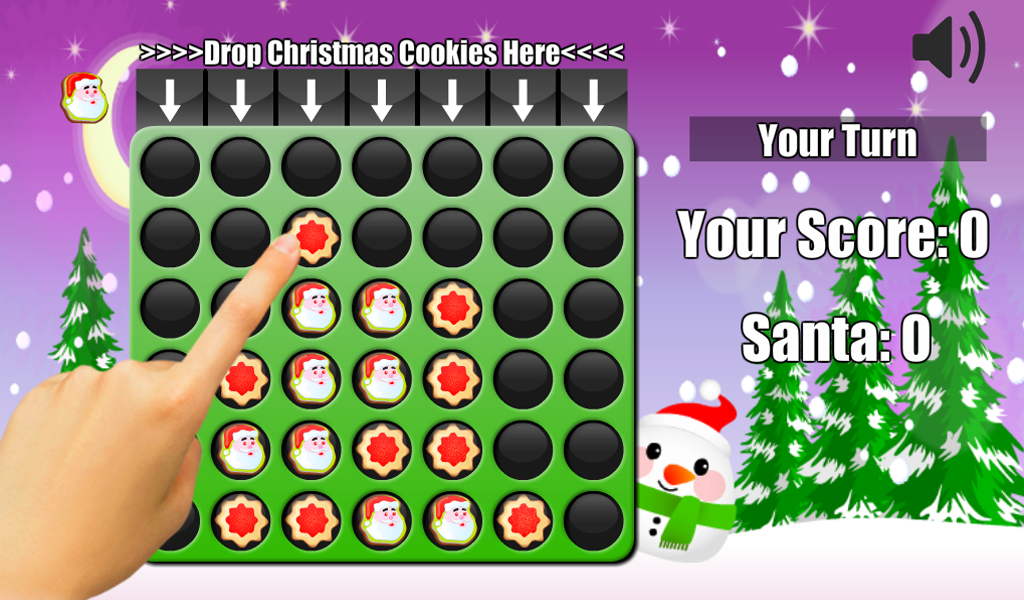 Santas Christmas Cookies Four In A Line Row Kids Game (Kindle Tablet ...