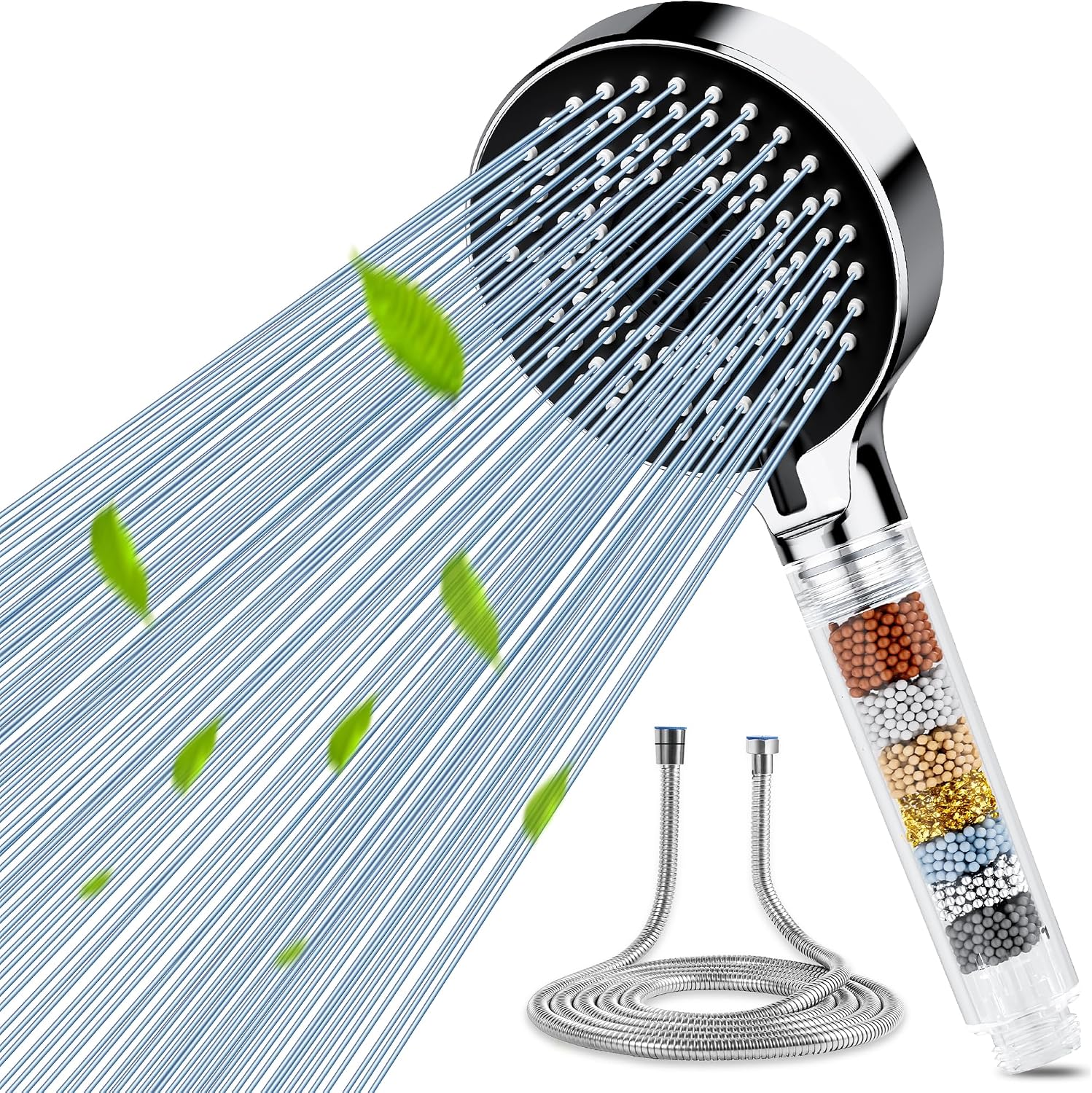 dothnix Filter Shower Head and Hose 1.5 M, High Pressure Shower Head ...