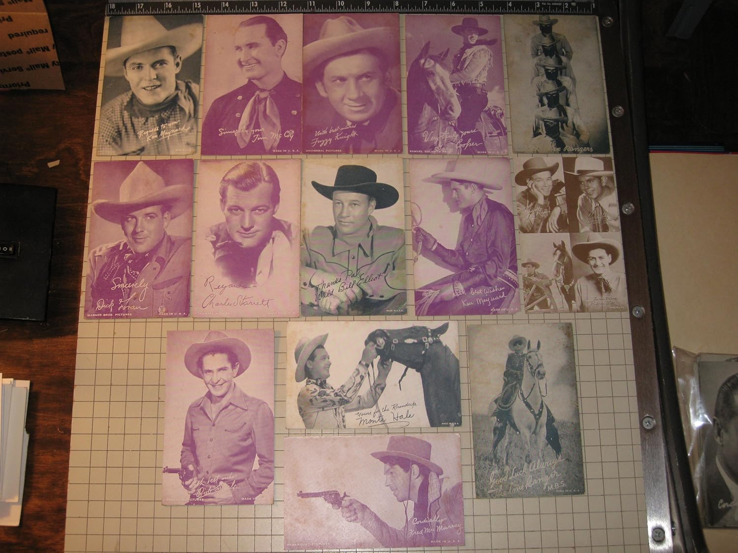 Amazon.com : Lot of 14 Arcade Post Cards: Cowboy Movie Stars - Gary ...