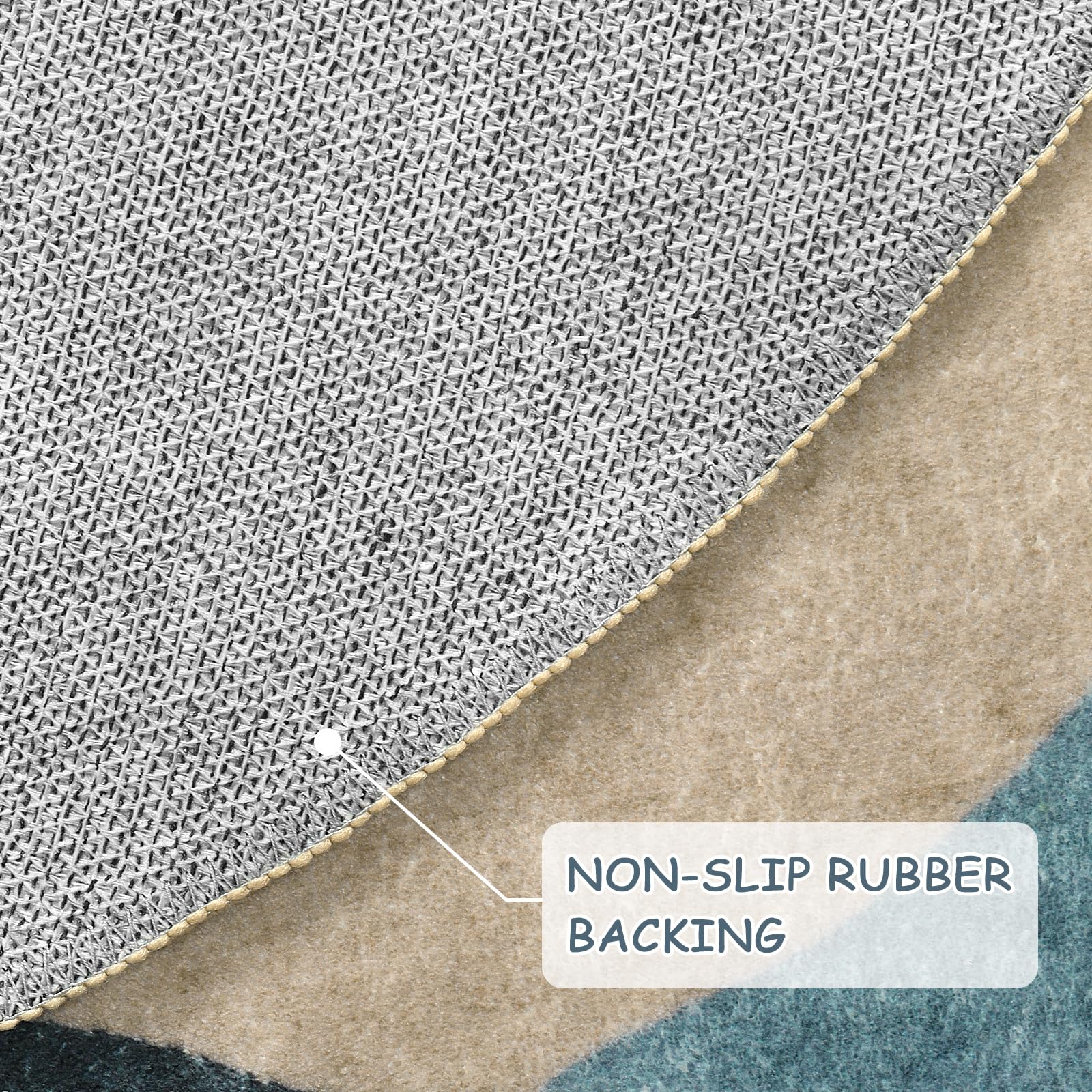 Sungea 6ft Abstract Round Rugs for Bedroom,Soft Washable Non-Slip Large ...