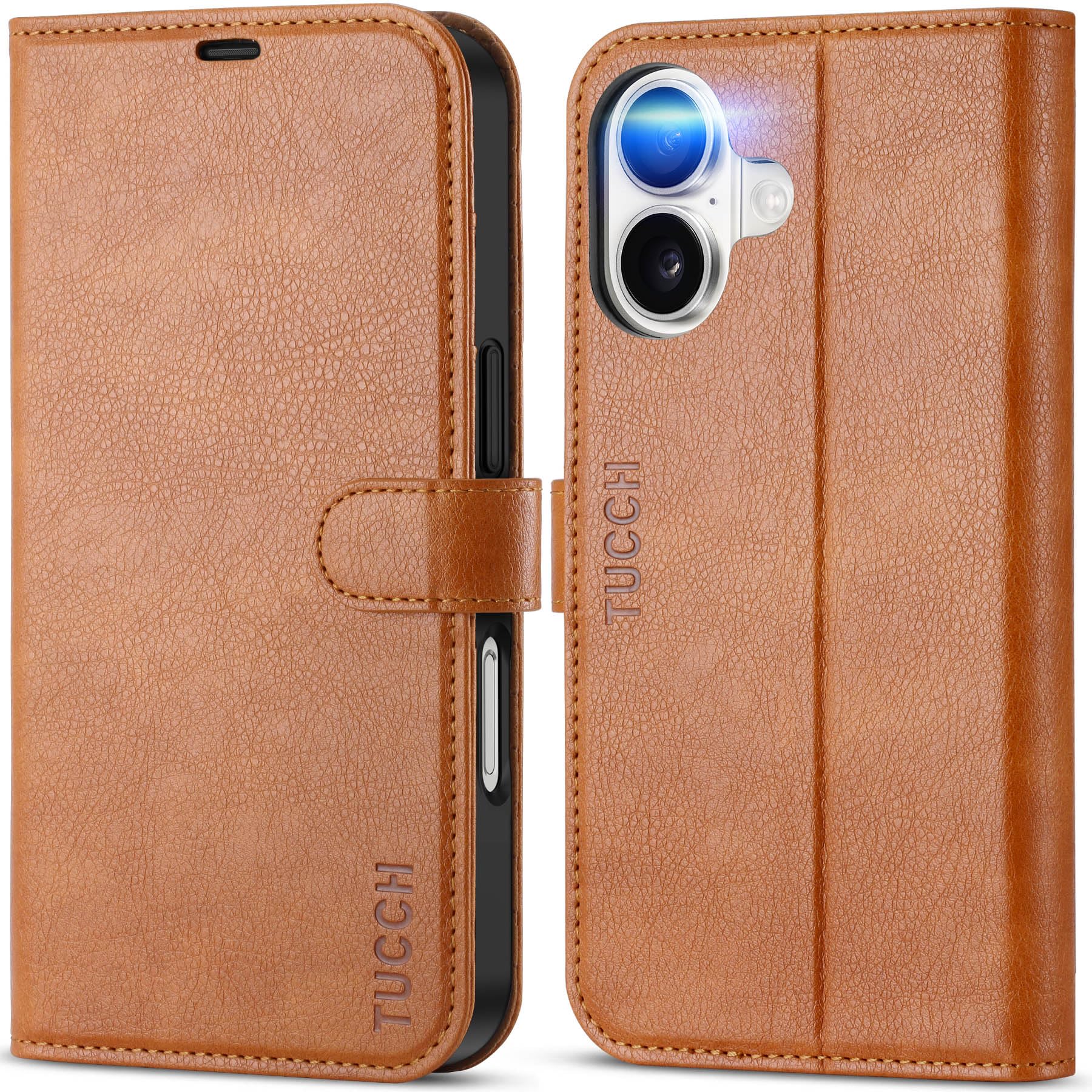 Amazon.com: TUCCH Case for iPhone 16 Case Wallet, [TPU Shockproof Inner Shell], Kickstand PU ...