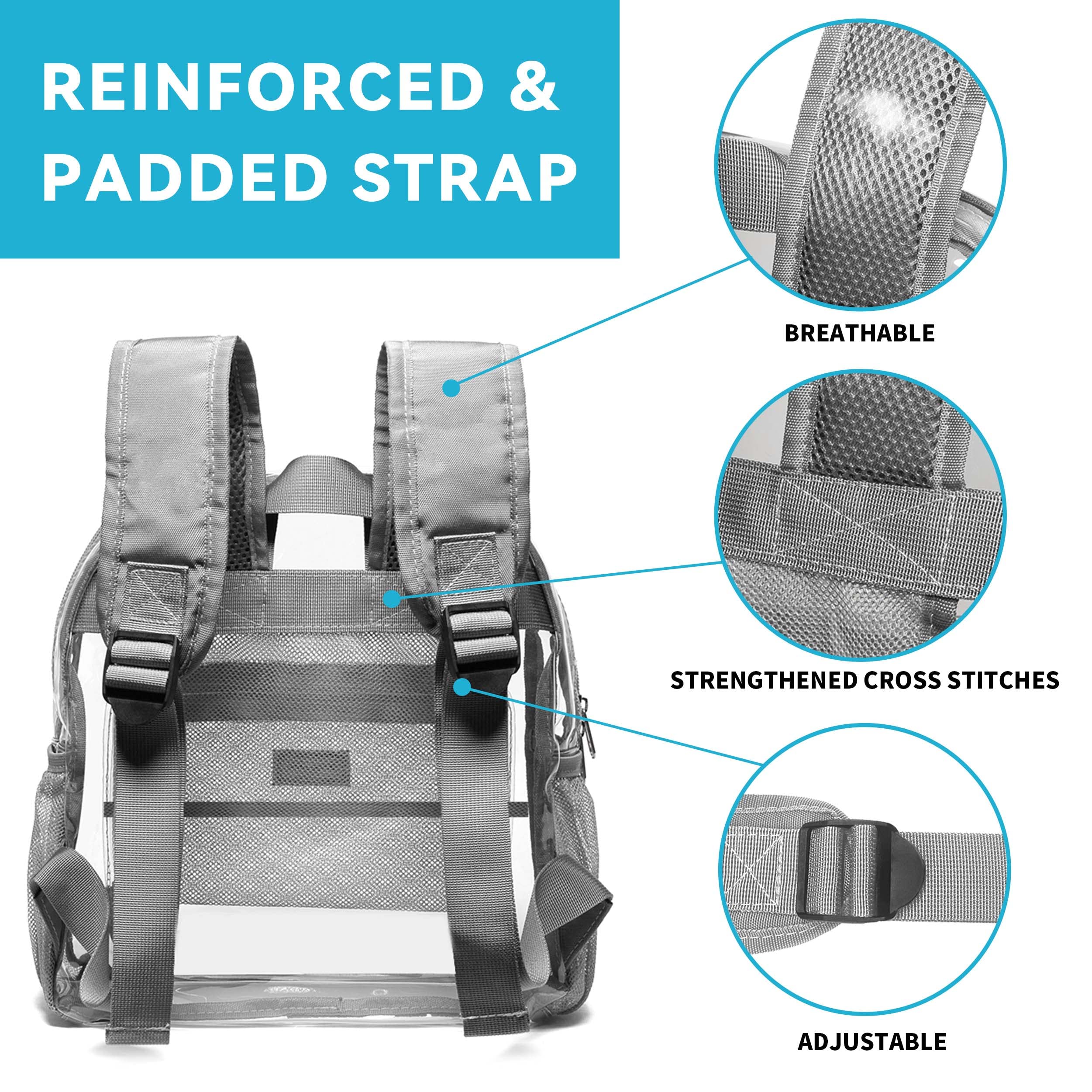 Snapklik.com : Clear Backpack Stadium Approved - Clear Mini Backpack ...