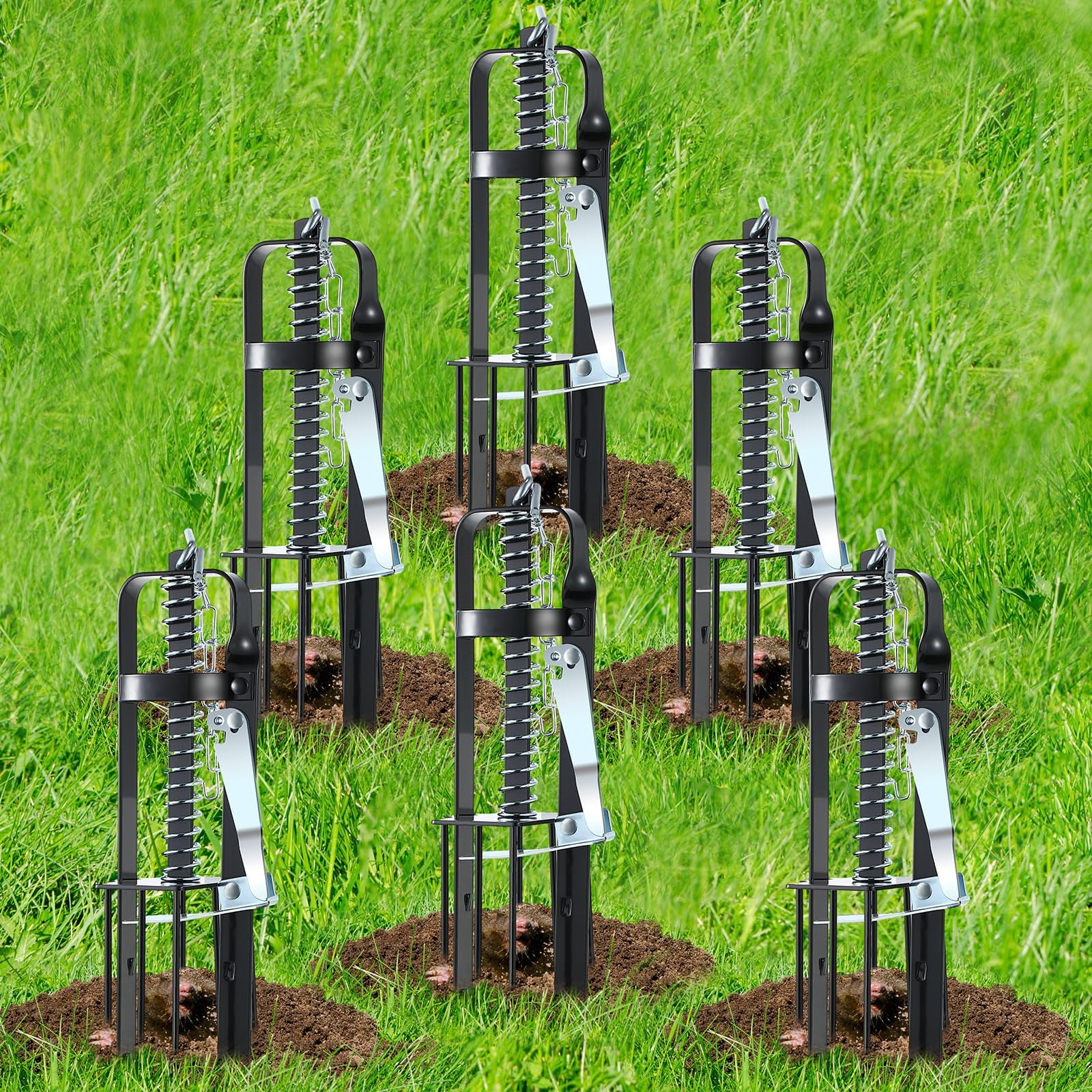 Amazon.com : Qualirey 6 Pc Mole Trap for Lawns, Spear Style Mole Killer for Garden Yard Outdoor ...