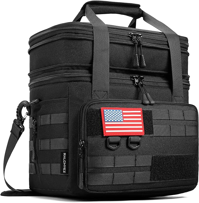 Amazon.com: RalChyez Tactical Lunch Box, 20L Large Heavy Duty Double ...
