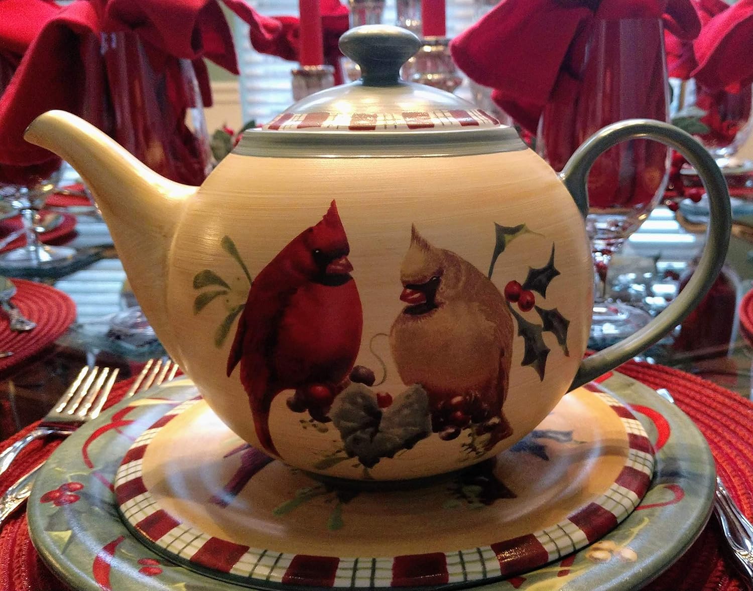 Amazon.com | Lenox Winter Greetings Everyday TEAPOT WITH LID: Teapots