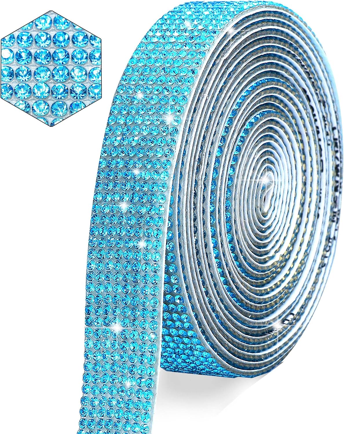 Amazon.com: Self Adhesive Crystal Rhinestone Strips Diamond Ribbon ...