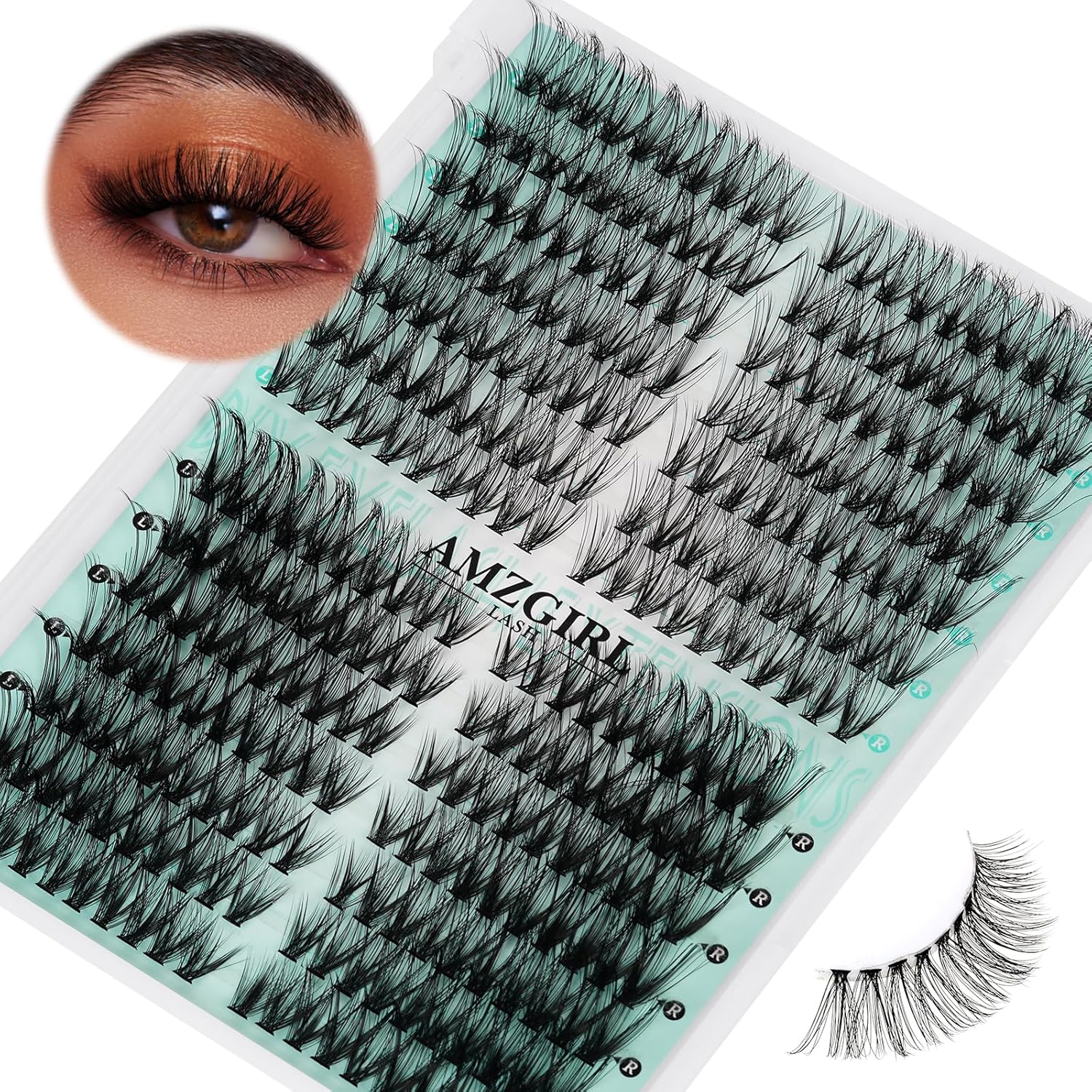 Amazon.com: Natural Lash Clusters Left&Right Eyelash Clusters 280pcs C ...