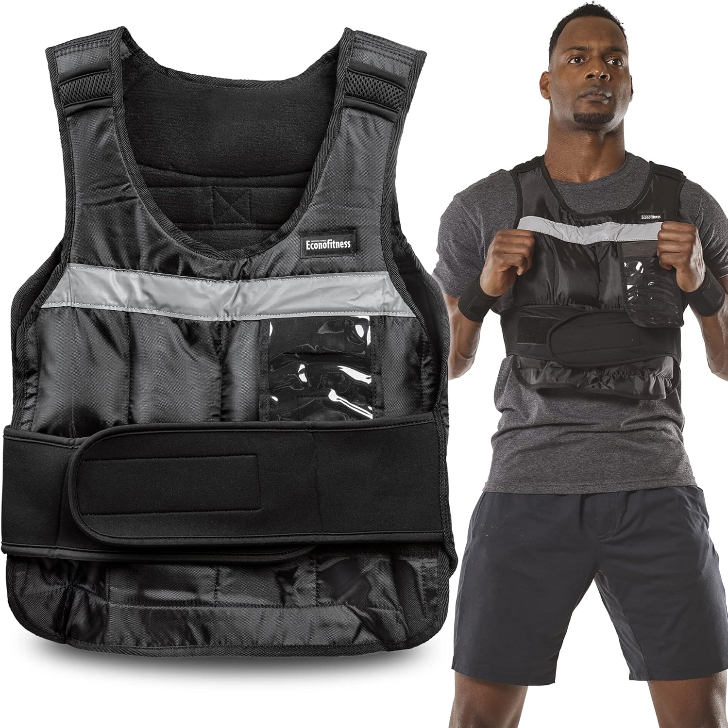 Econofitness Weighted Vest for Strength Training & Endurance Building ...