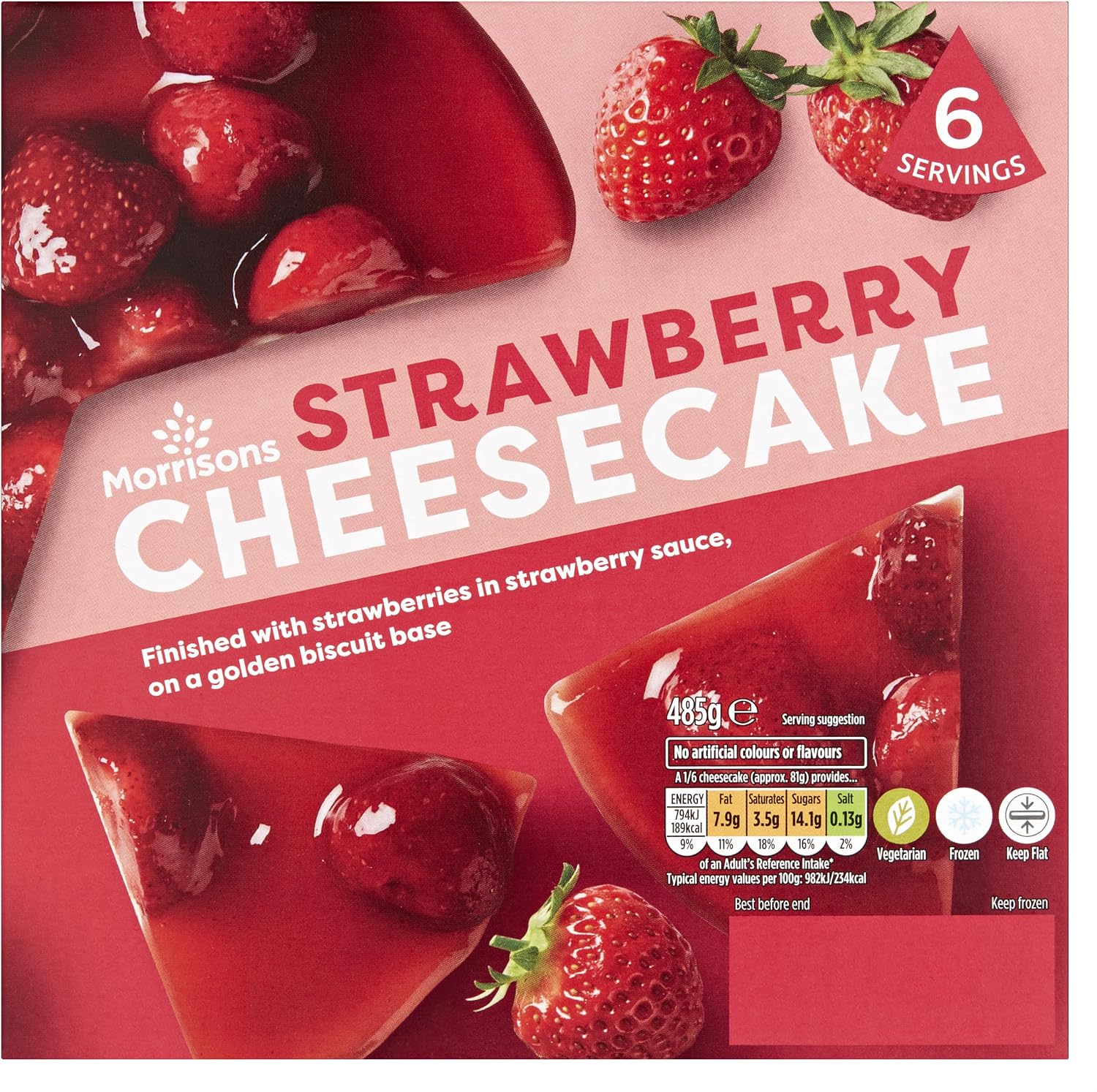 Morrisons Strawberry Cheesecake, 485g (Frozen) : Amazon.co.uk: Grocery