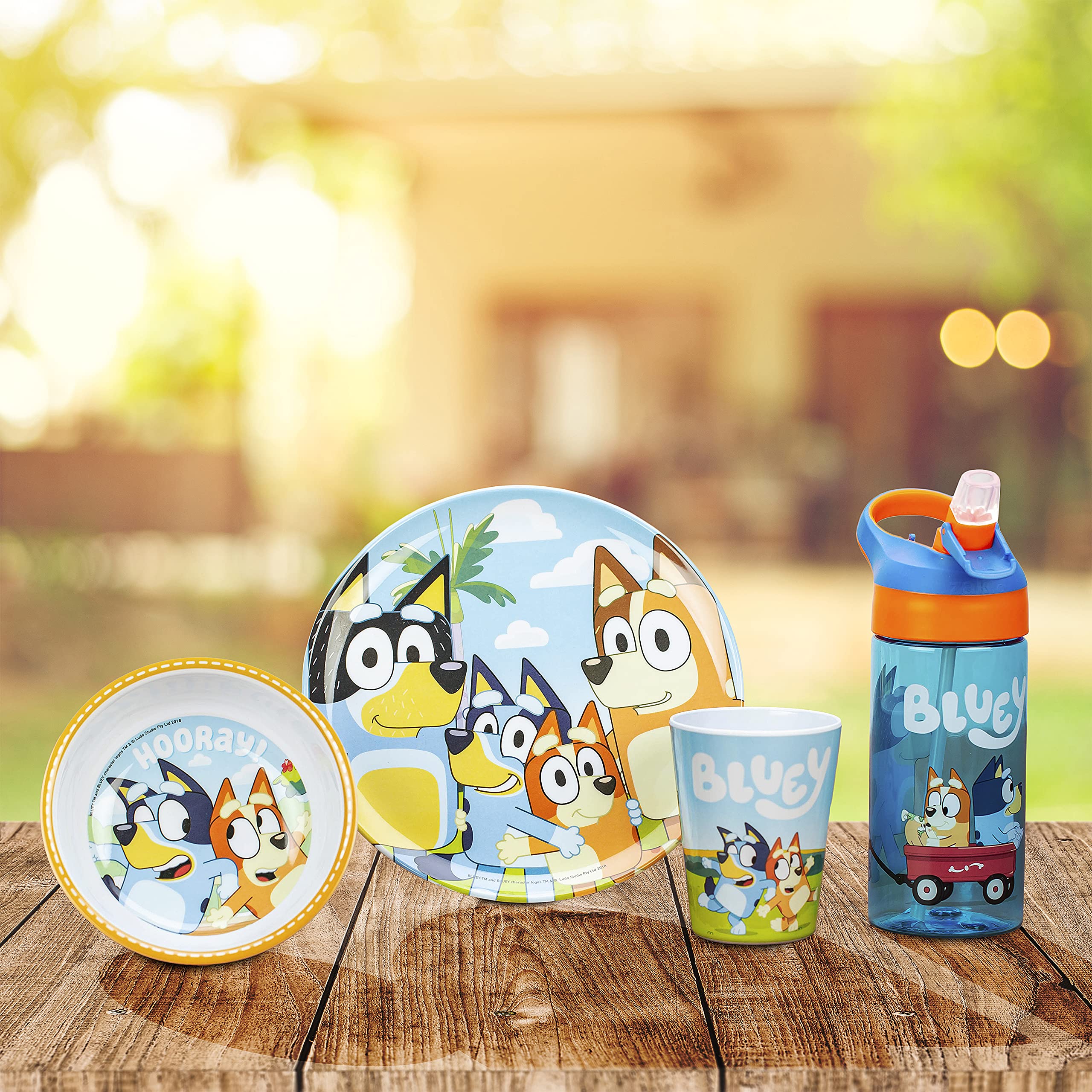 Snapklik.com : Zak Designs Bluey Kids Dinnerware Set Includes Plate ...